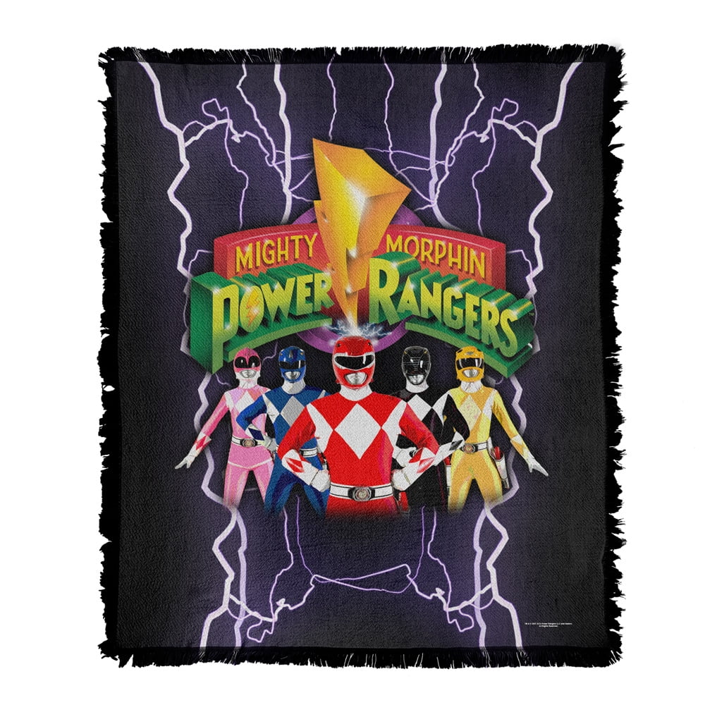 Power Rangers Blanket, 50'x60' Lighting Rangers Woven Tapestry Cotton ...