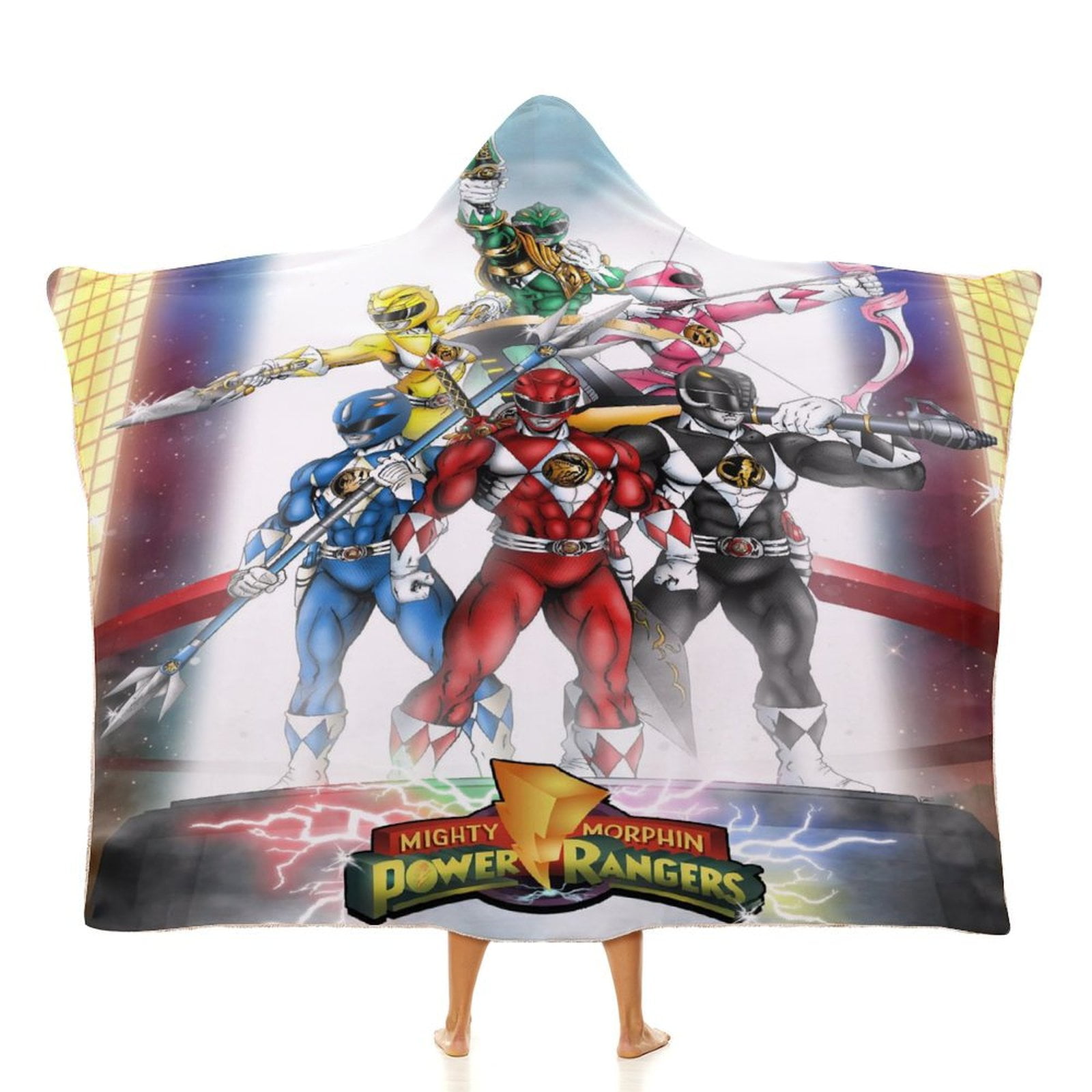 Power Rangers Blanket Wearable Cartoon Cosplay Hoodie Throw Blanket ...