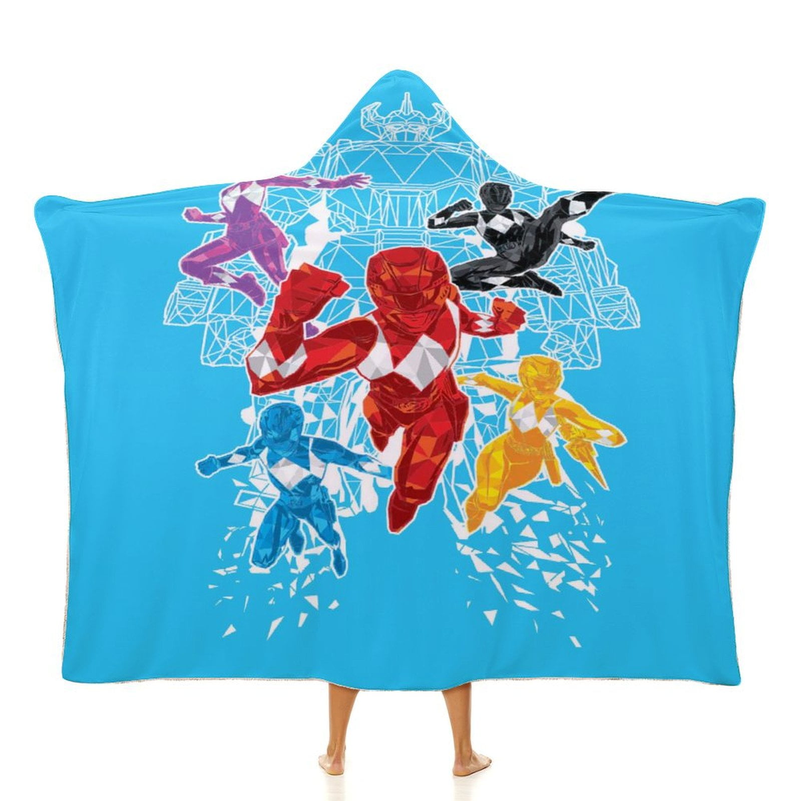 Power Rangers Blanket Wearable Cartoon Cosplay Hoodie Throw Blanket ...