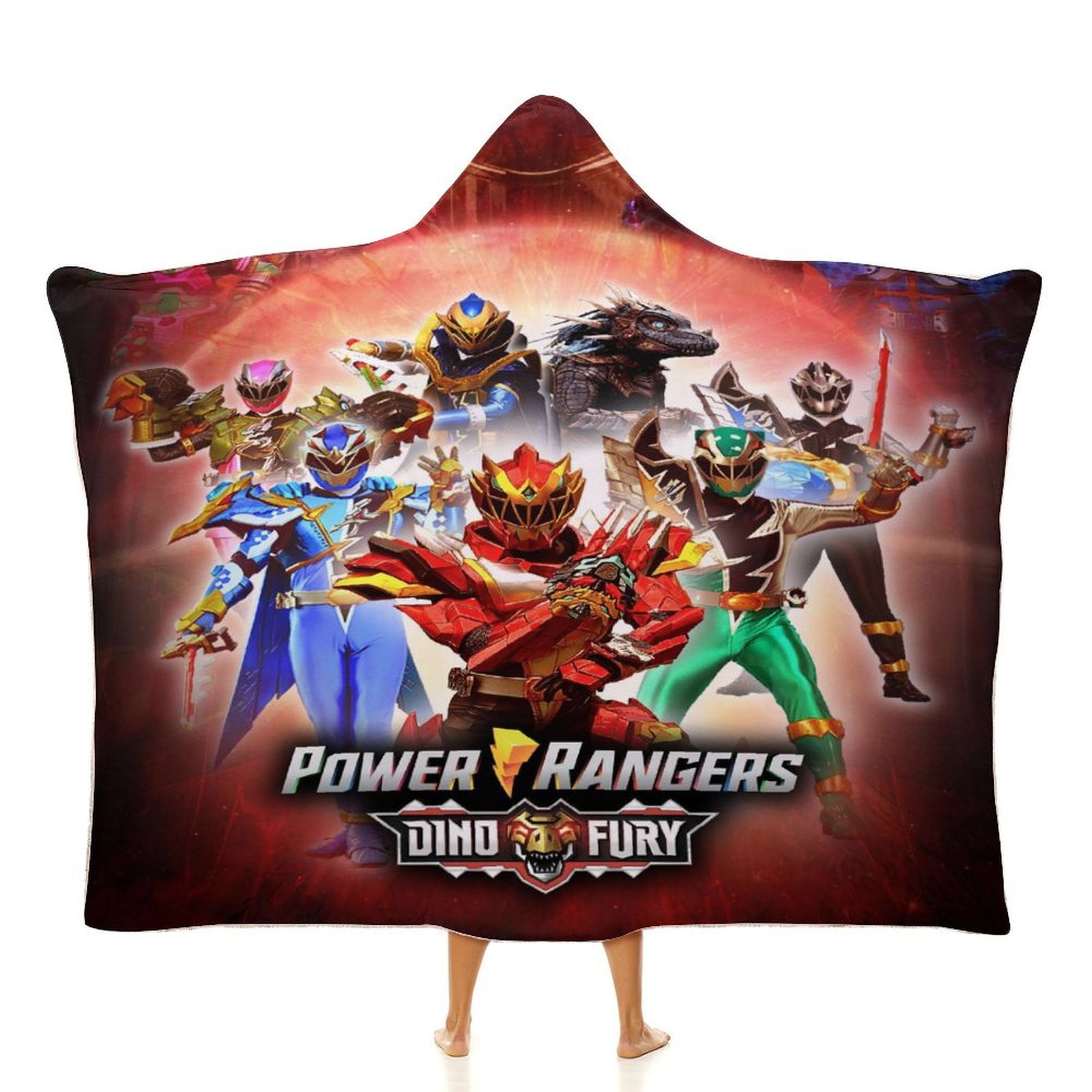 Power Rangers Blanket Wearable Cartoon Cosplay Hoodie Throw Blanket ...