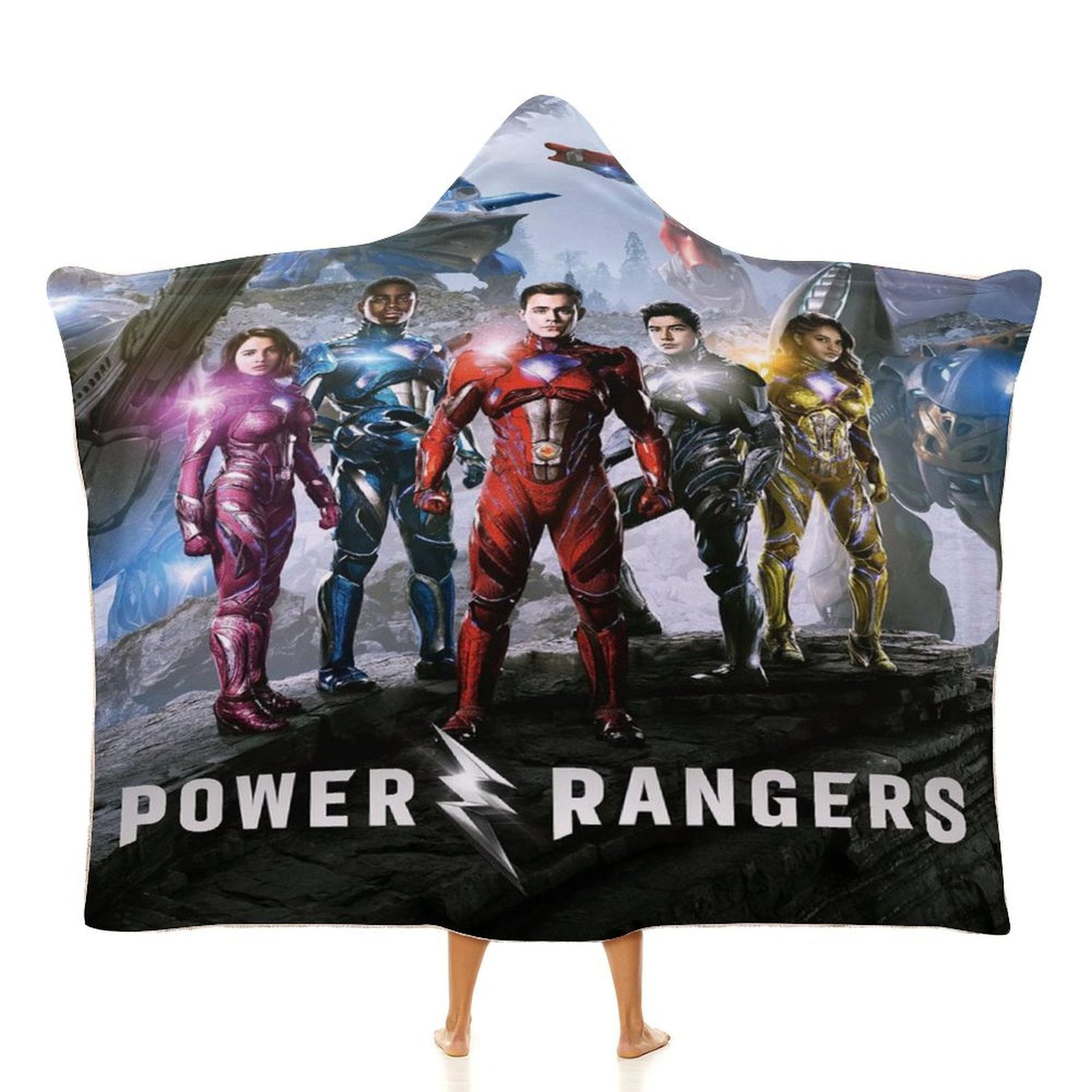 Power Rangers Blanket Wearable Cartoon Cosplay Hoodie Throw Blanket ...