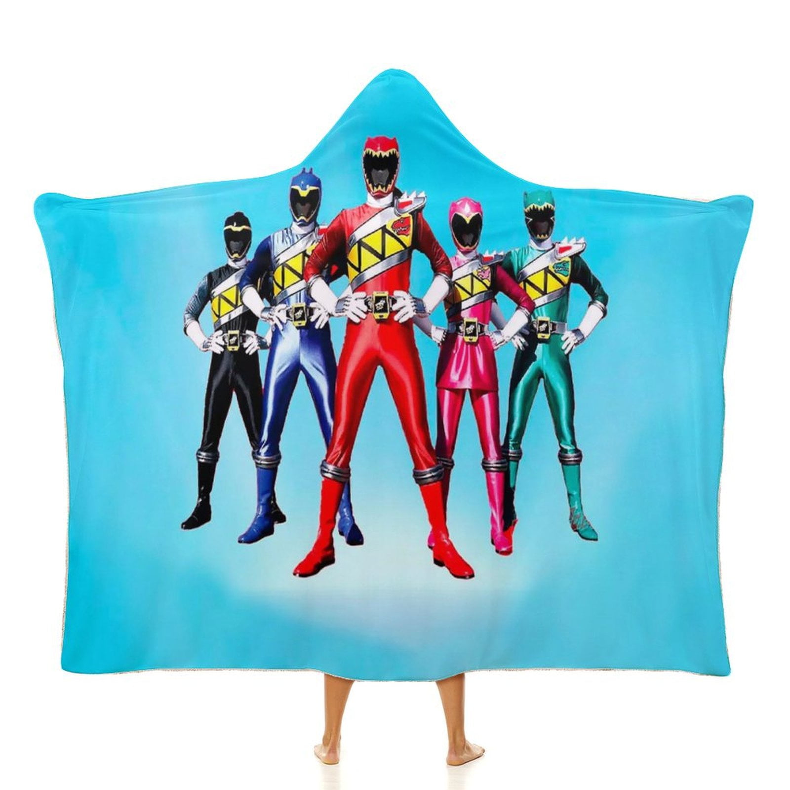 Power Rangers Blanket Wearable Cartoon Cosplay Hoodie Throw Blanket ...