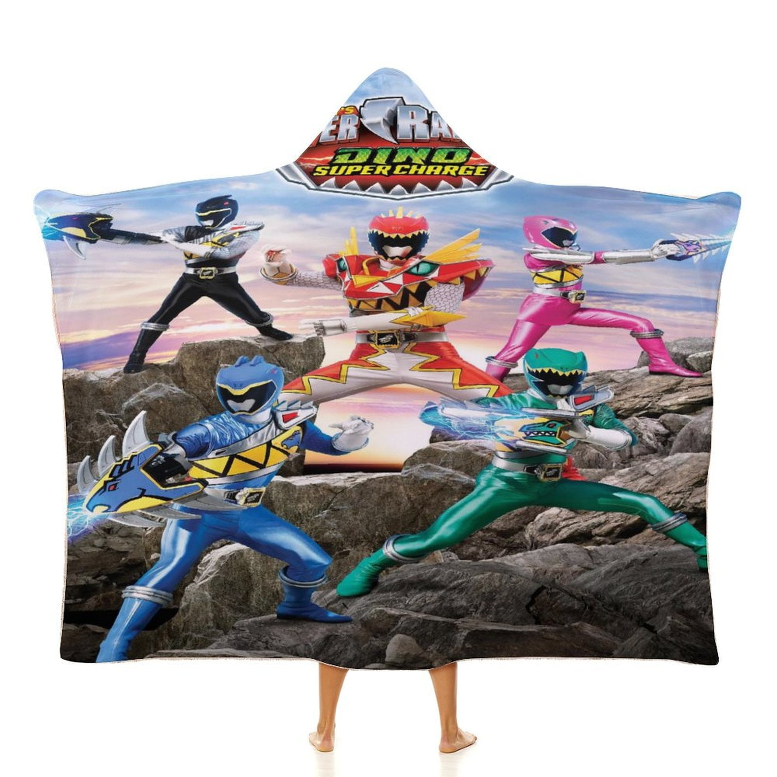 Power Rangers Blanket Wearable Cartoon Cosplay Hoodie Throw Blanket ...