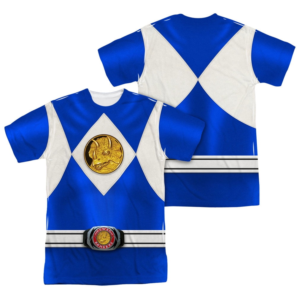 Power Rangers - Blue Ranger Emblem (Front/Back Print) - Short Sleeve ...