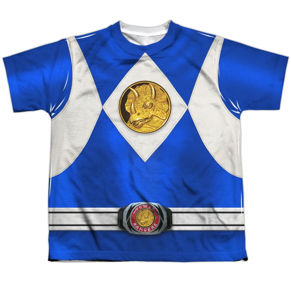 Power Rangers - Blue Ranger Emblem - Youth Short Sleeve Shirt - Large ...