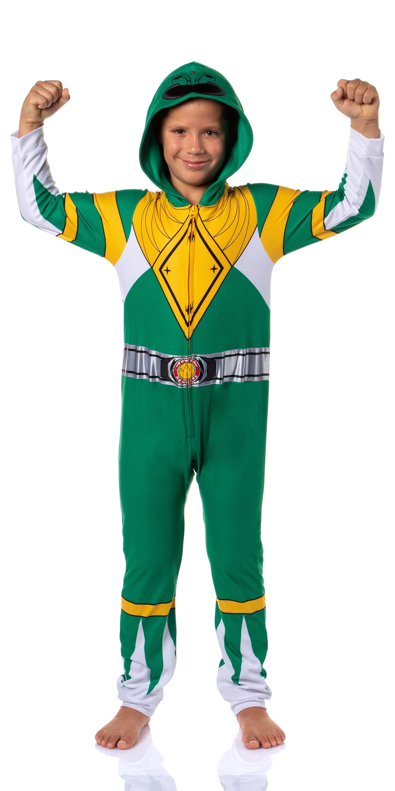 PJammy Power Rangers Boys Hooded Union Suit Pajama, Polyester Sleepwear ...