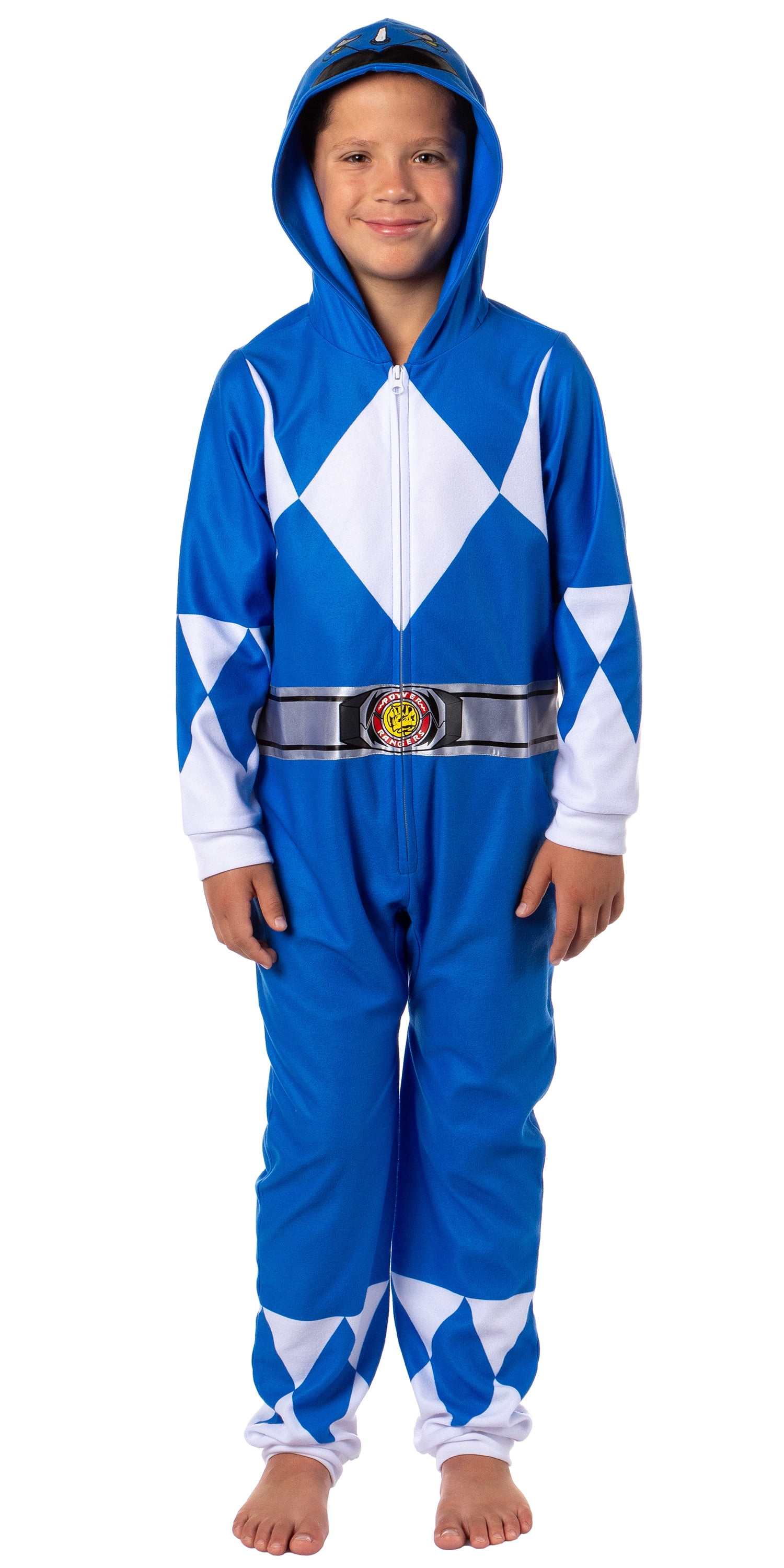 PJammy Power Rangers Boy's Hooded Union Suit Pajama, Plush Polyester ...