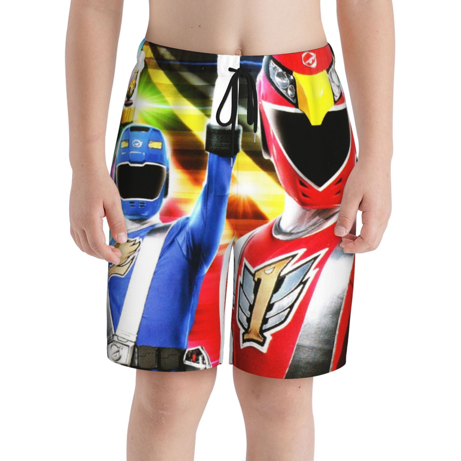 Power Rangers Boy's Swim Trunks Quick Dry Board Shorts Kids Beach Swim ...