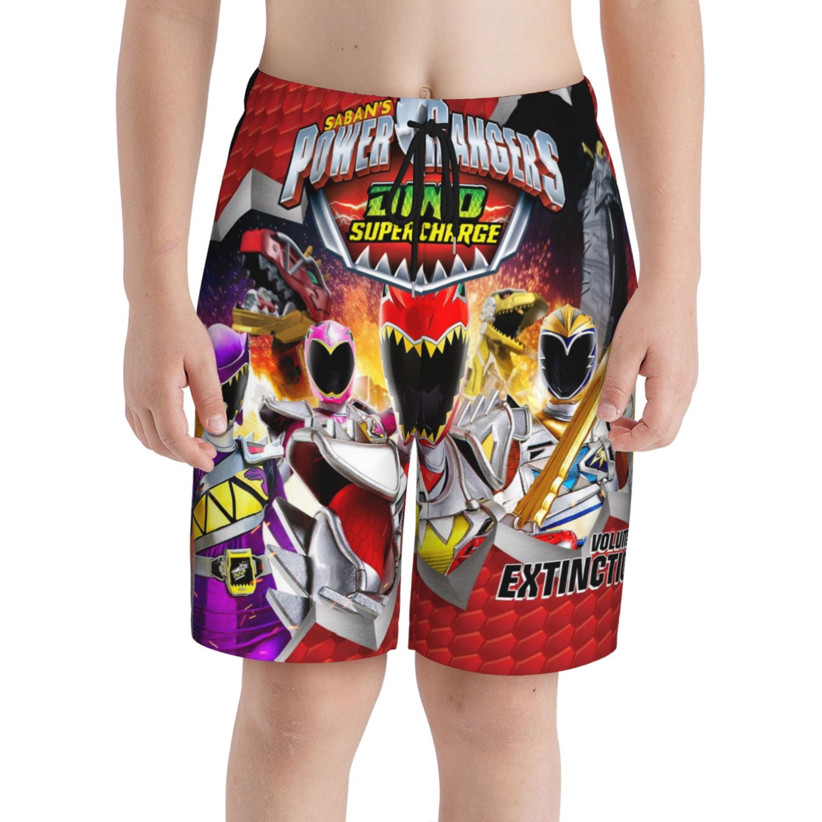 Power Rangers Boy's Swim Trunks Quick Dry Board Shorts Kids Beach Swim ...
