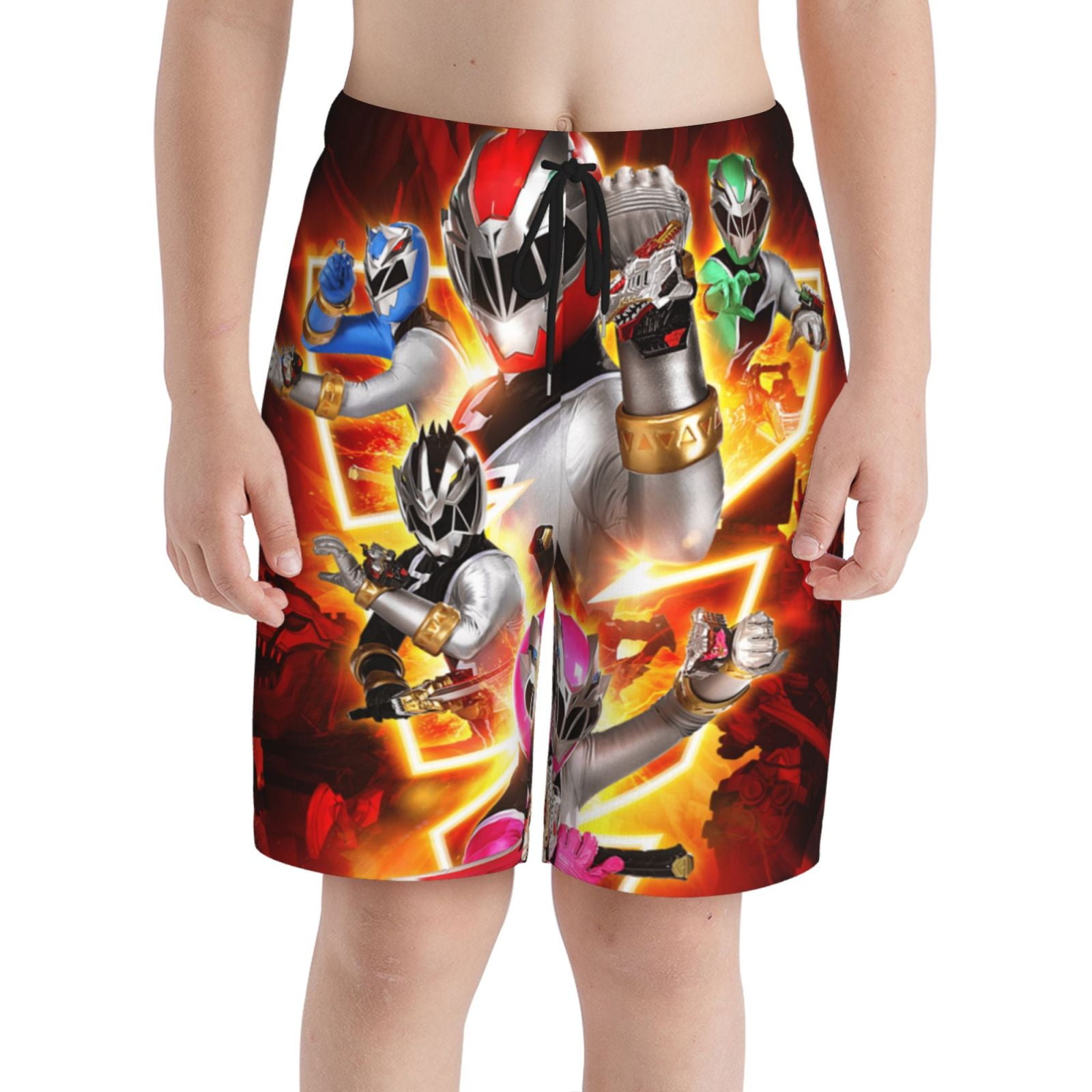 Power Rangers Boy's Swim Trunks Quick Dry Board Shorts Kids Beach Swim ...