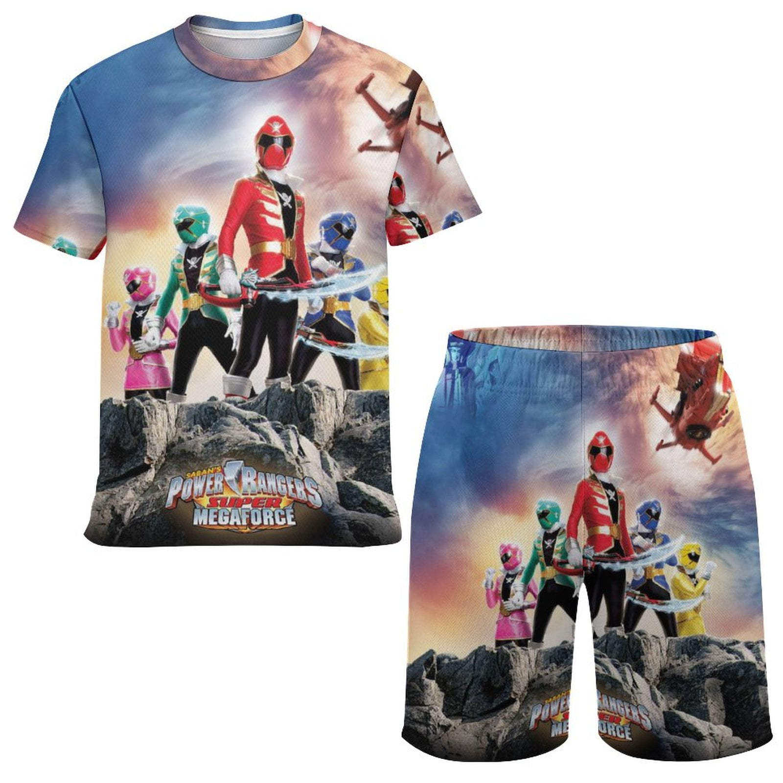 Power Rangers Boys Short Sleeve T-Shirt And Shorts Outfit Set ...