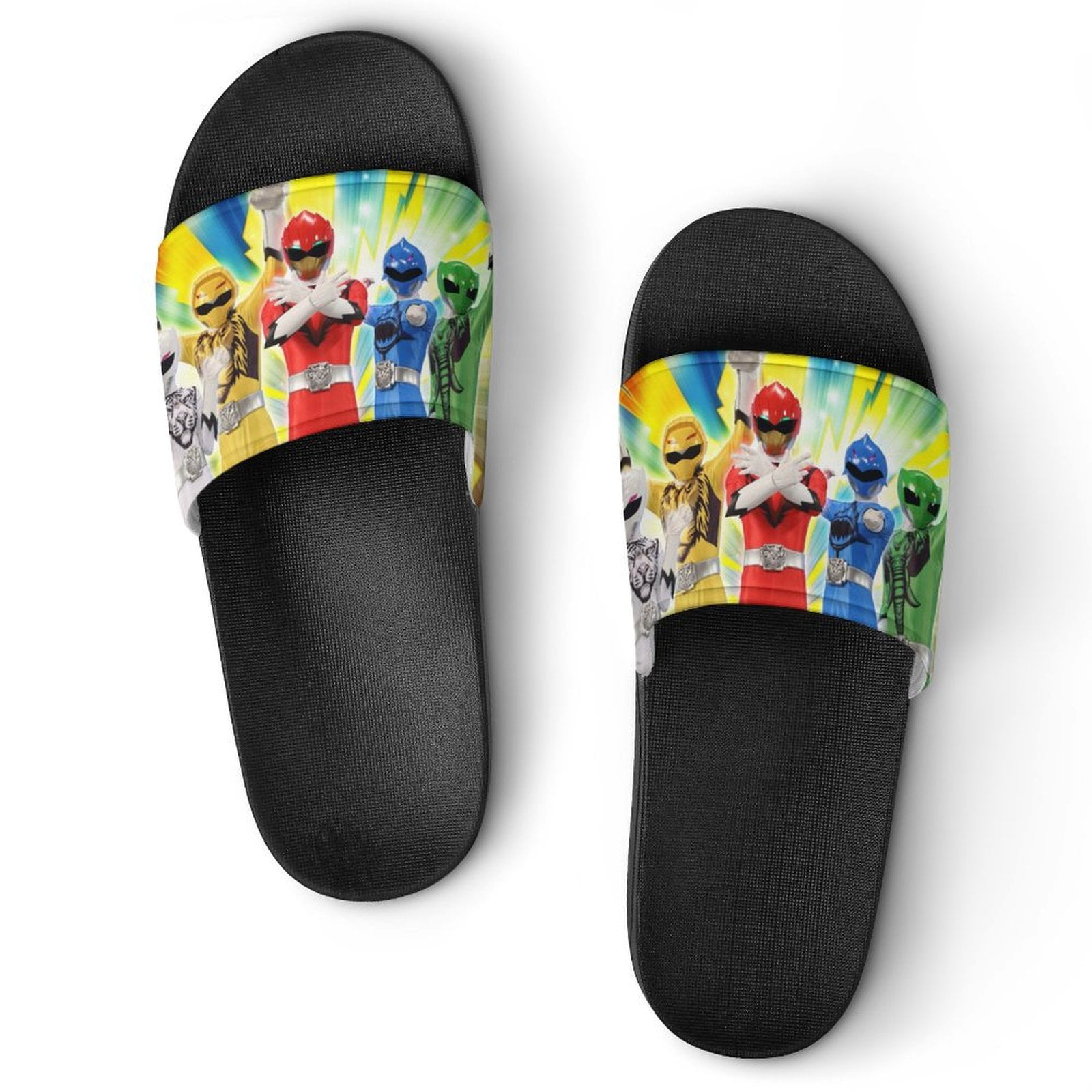 Power Rangers Boys Slide Sandals, Comfort Casual Pool Slide Outdoor ...