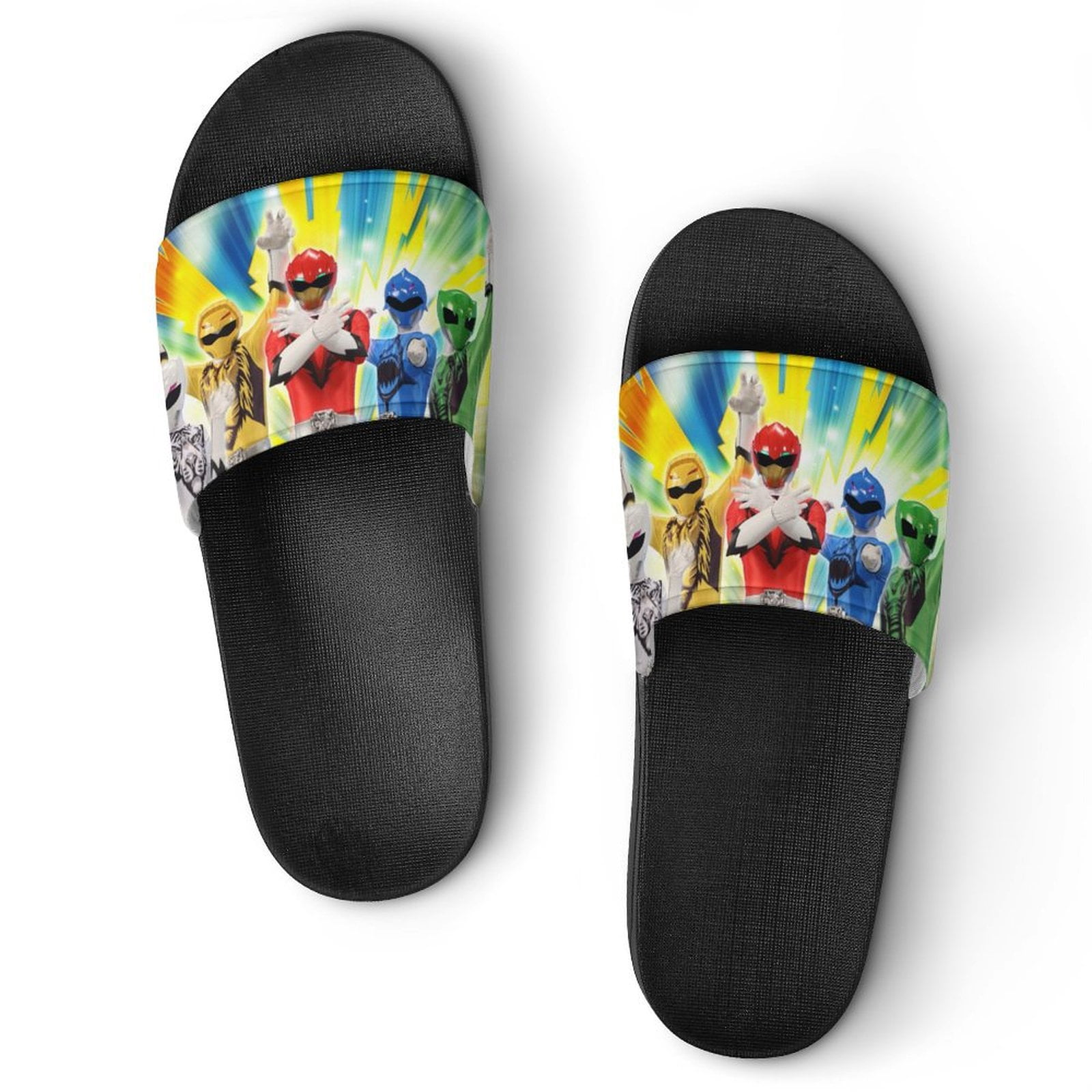 Power Rangers Boys Slide Sandals, Comfort Casual Pool Slide Outdoor ...
