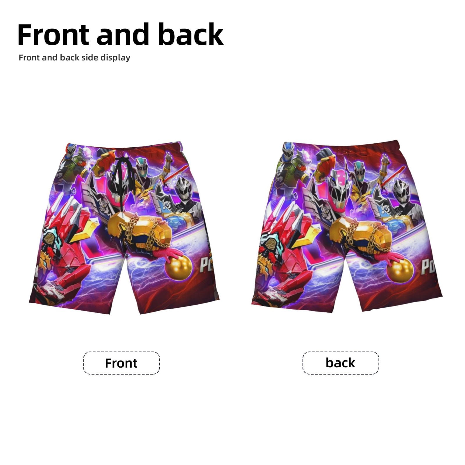 Power Rangers Boys Swim Trunks Quick Dry Boards Shorts For Kids Beach ...