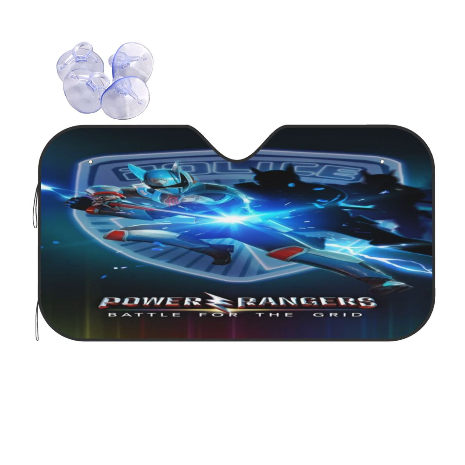 Power Rangers Car Sunshade Front Windshield Sun Shades Foldable Car ...