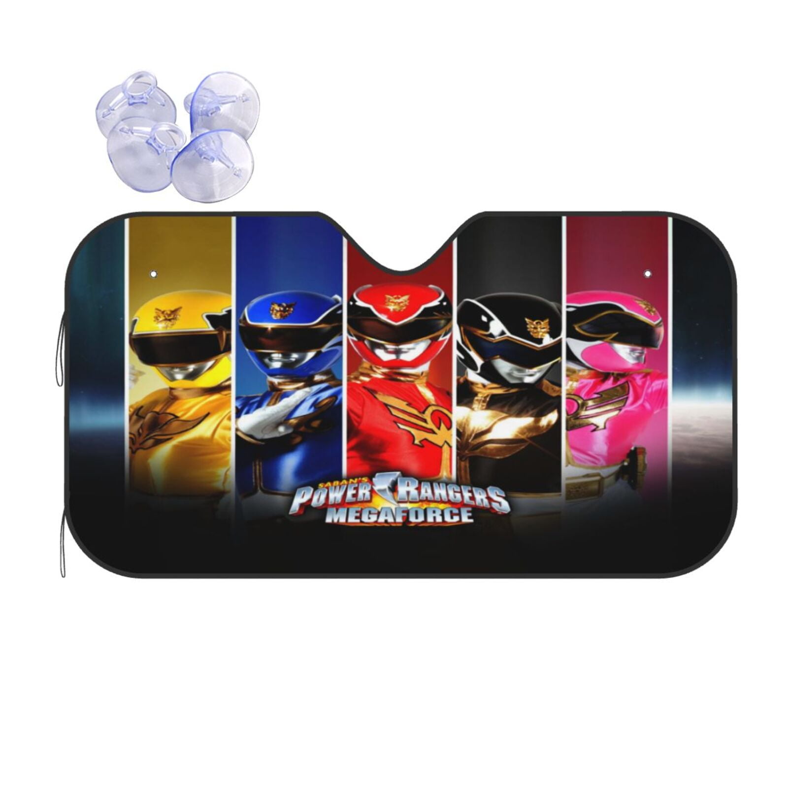 Power Rangers Car Sunshade Front Windshield Sun Shades Foldable Car ...