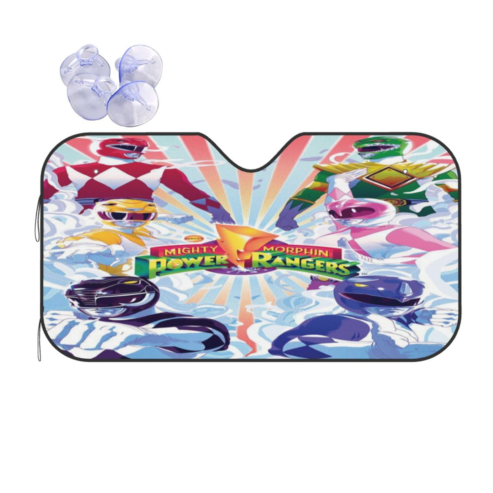Power Rangers Car Sunshade Front Windshield Sun Shades Foldable Car ...