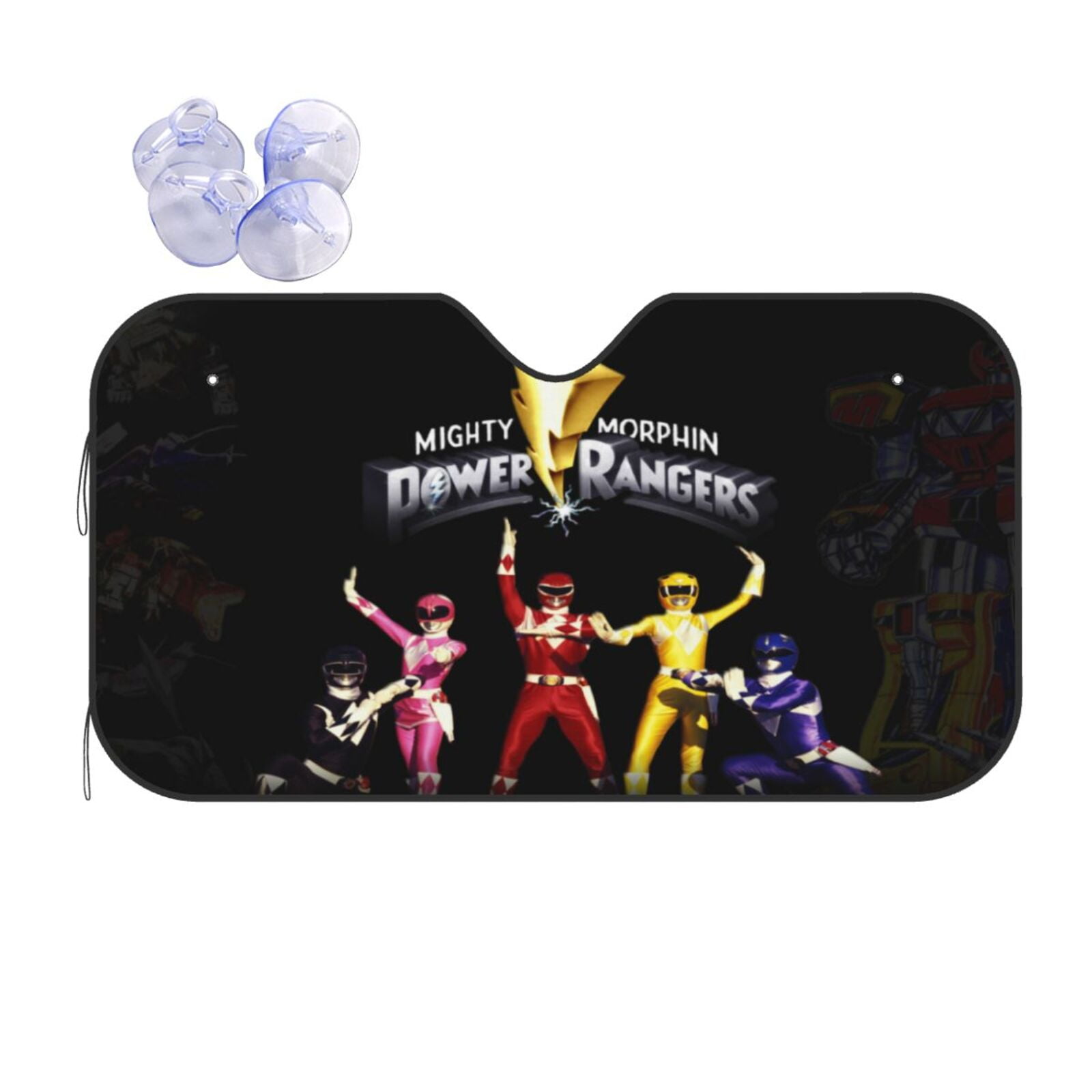 Power Rangers Car Sunshade Front Windshield Sun Shades Foldable Car ...