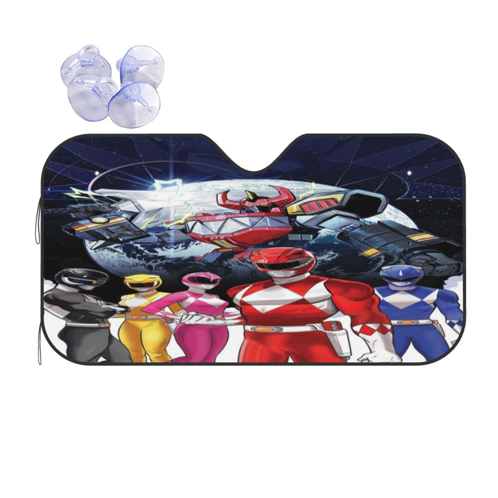 Power Rangers Car Sunshade Front Windshield Sun Shades Foldable Car ...