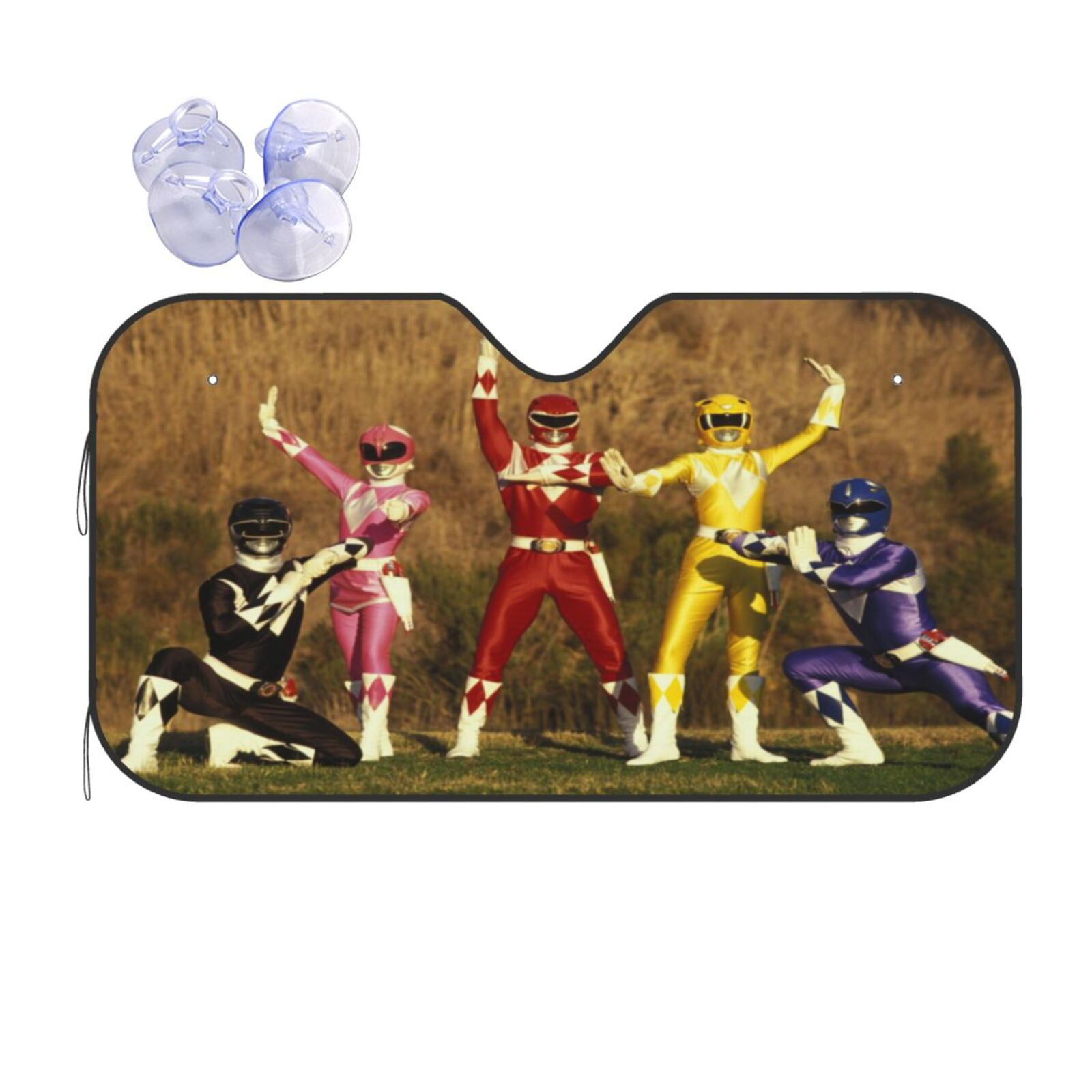 Power Rangers Car Sunshade Front Windshield Sun Shades Foldable Car ...