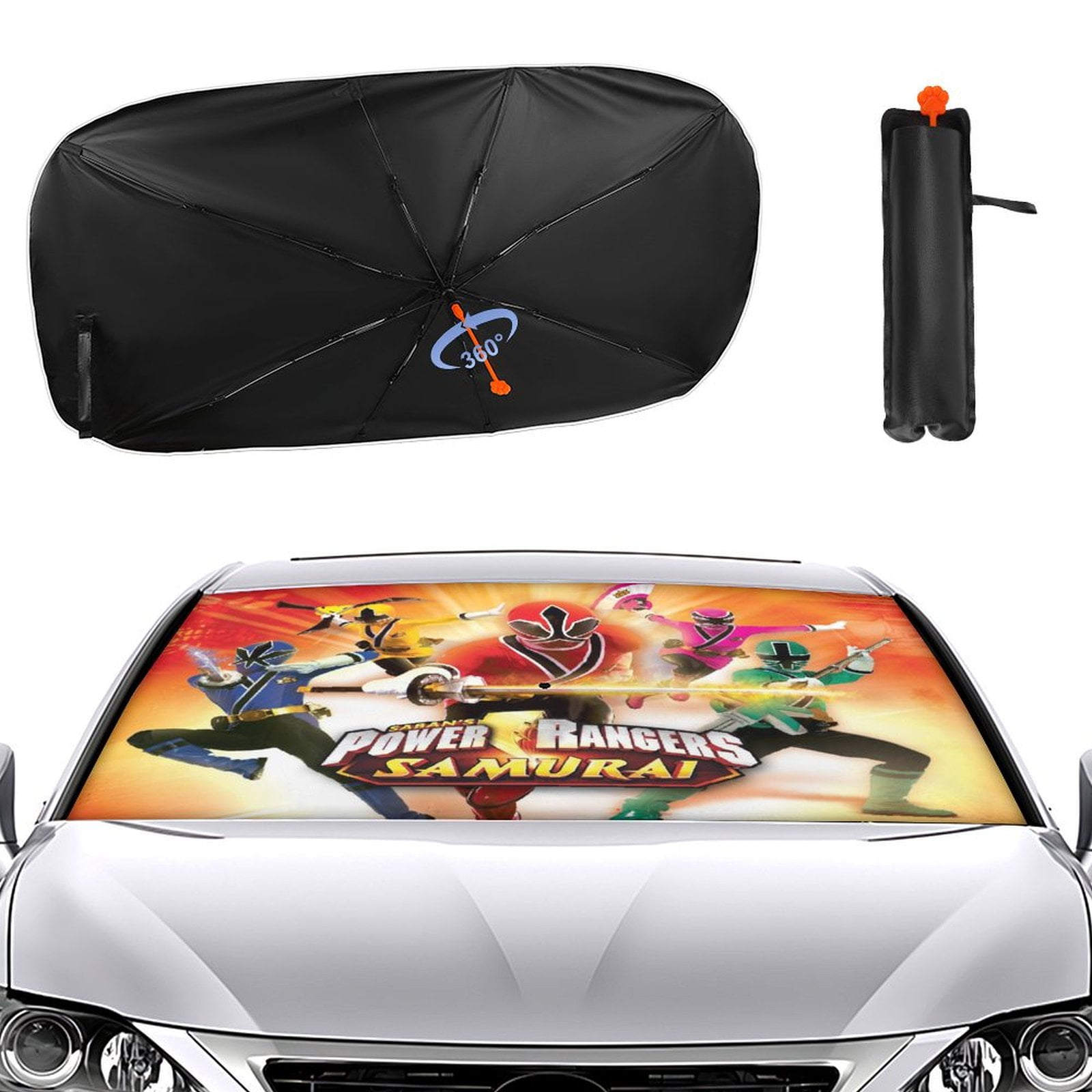 Power Rangers Car Windshield Sun Shade Umbrella, UV Protection & Heat ...