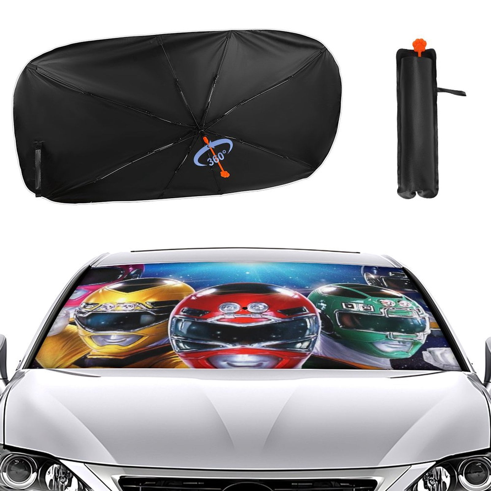 Power Rangers Car Windshield Sun Shade Umbrella, UV Protection & Heat ...