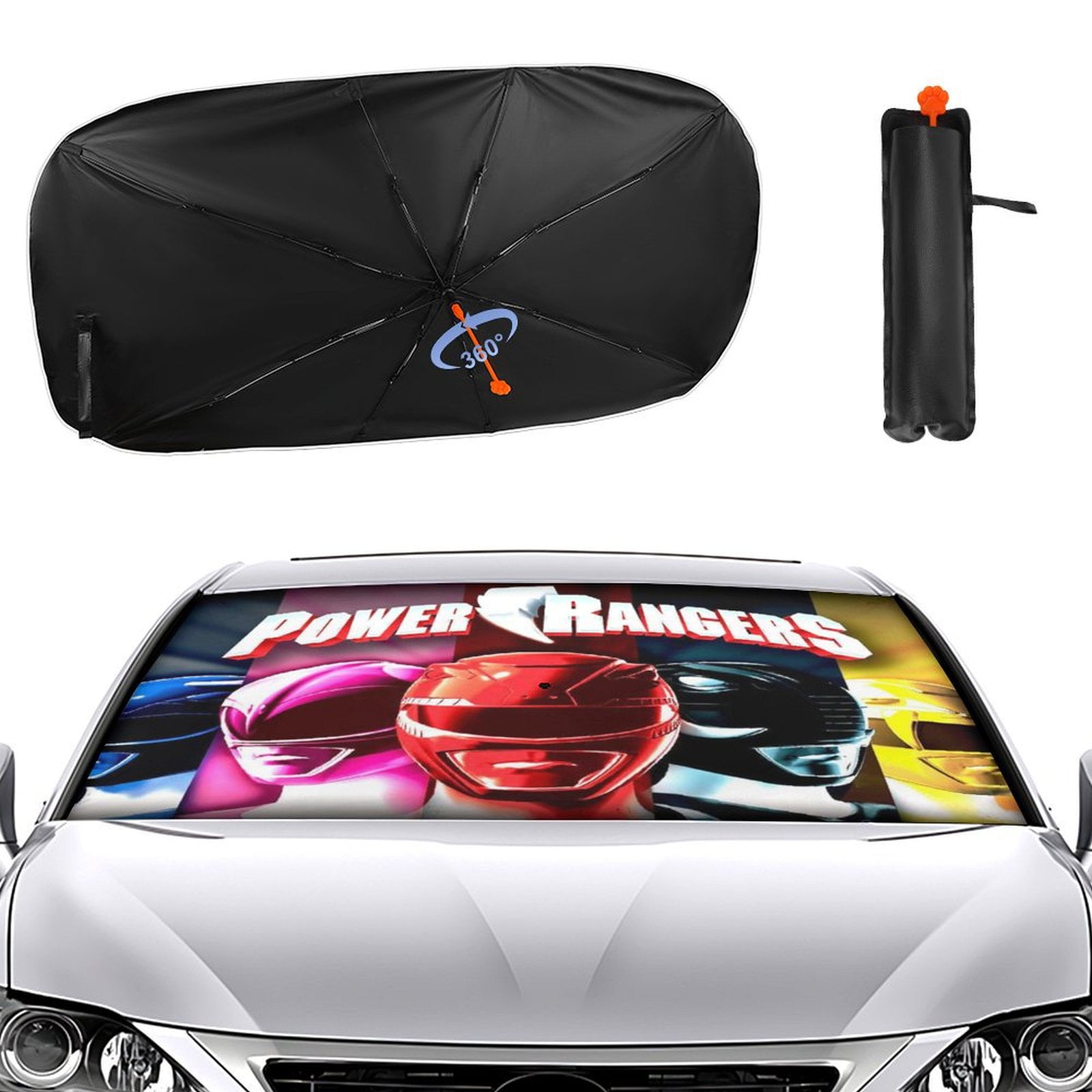 Power Rangers Car Windshield Sun Shade Umbrella, UV Protection & Heat ...