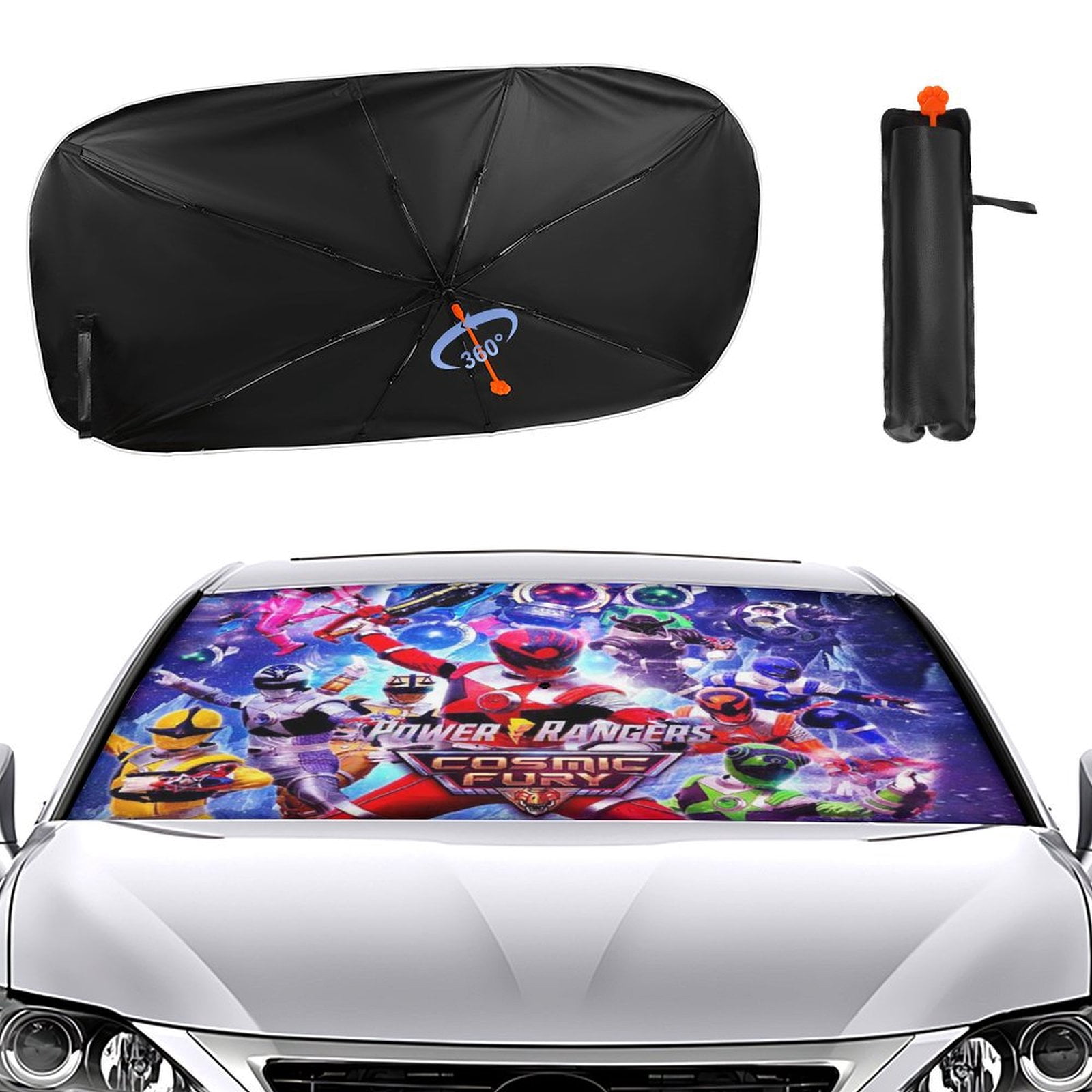Power Rangers Car Windshield Sun Shade Umbrella, UV Protection & Heat ...