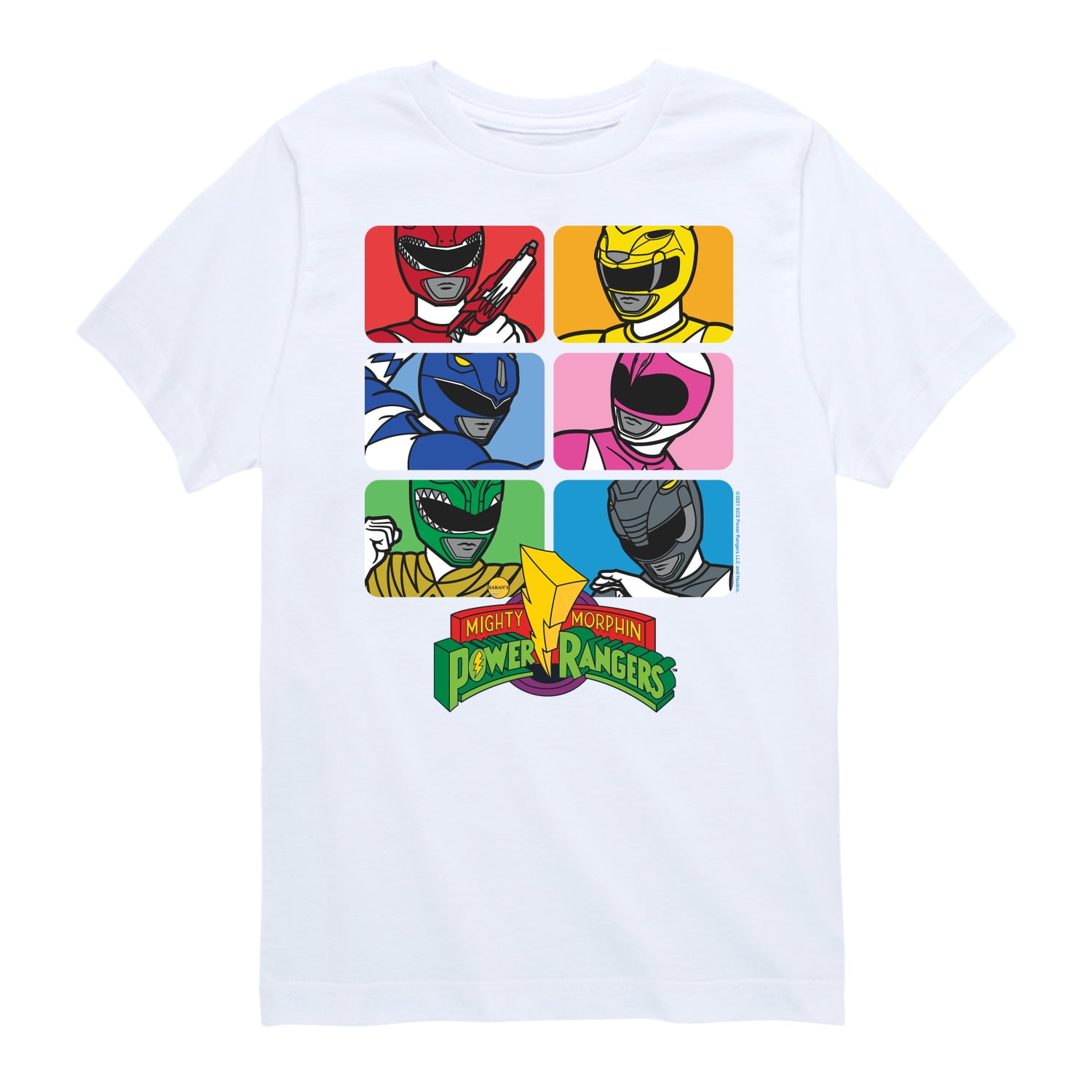 Power Rangers - Character Blocks - Boy's Short Sleeve Tee - Walmart.com