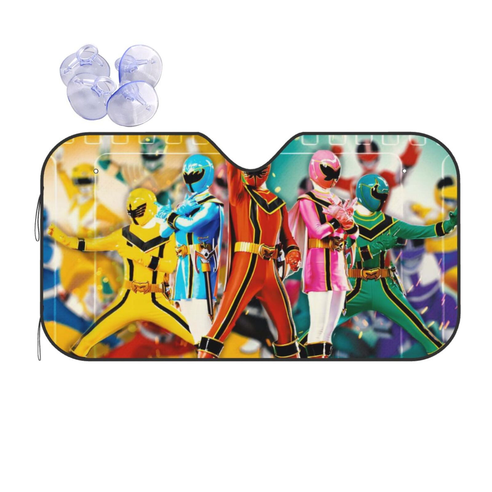 Power Rangers Characters Fashion Car Sunshade UV Rays Sun Visor ...