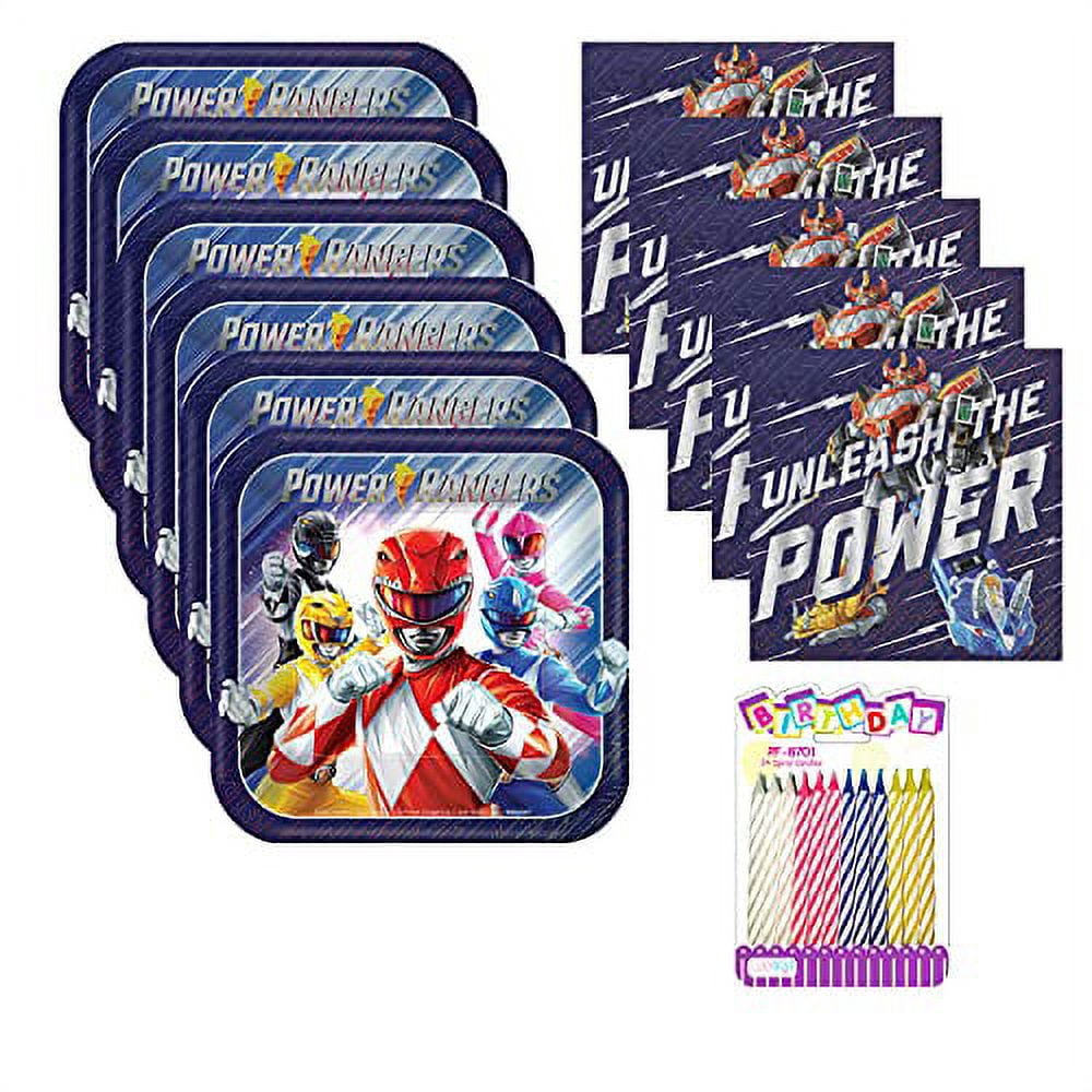 Power Rangers Classic Party Supplies Pack Serves 16: Dessert Plates and ...