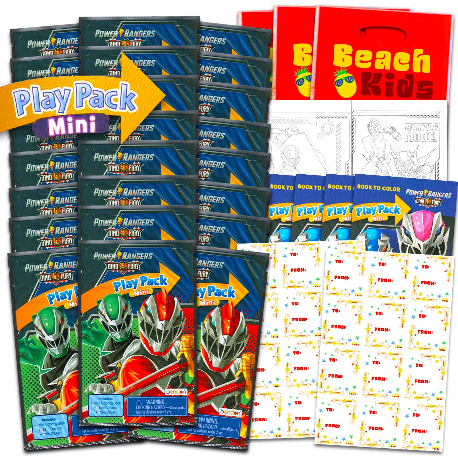 Power Rangers Classroom Prizes Party Favors School Bundle - 24 Power ...