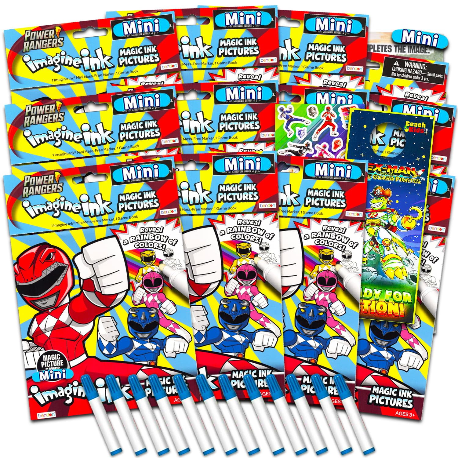 Power Rangers Coloring Book Set - Power Rangers Party Supplies Bundle ...