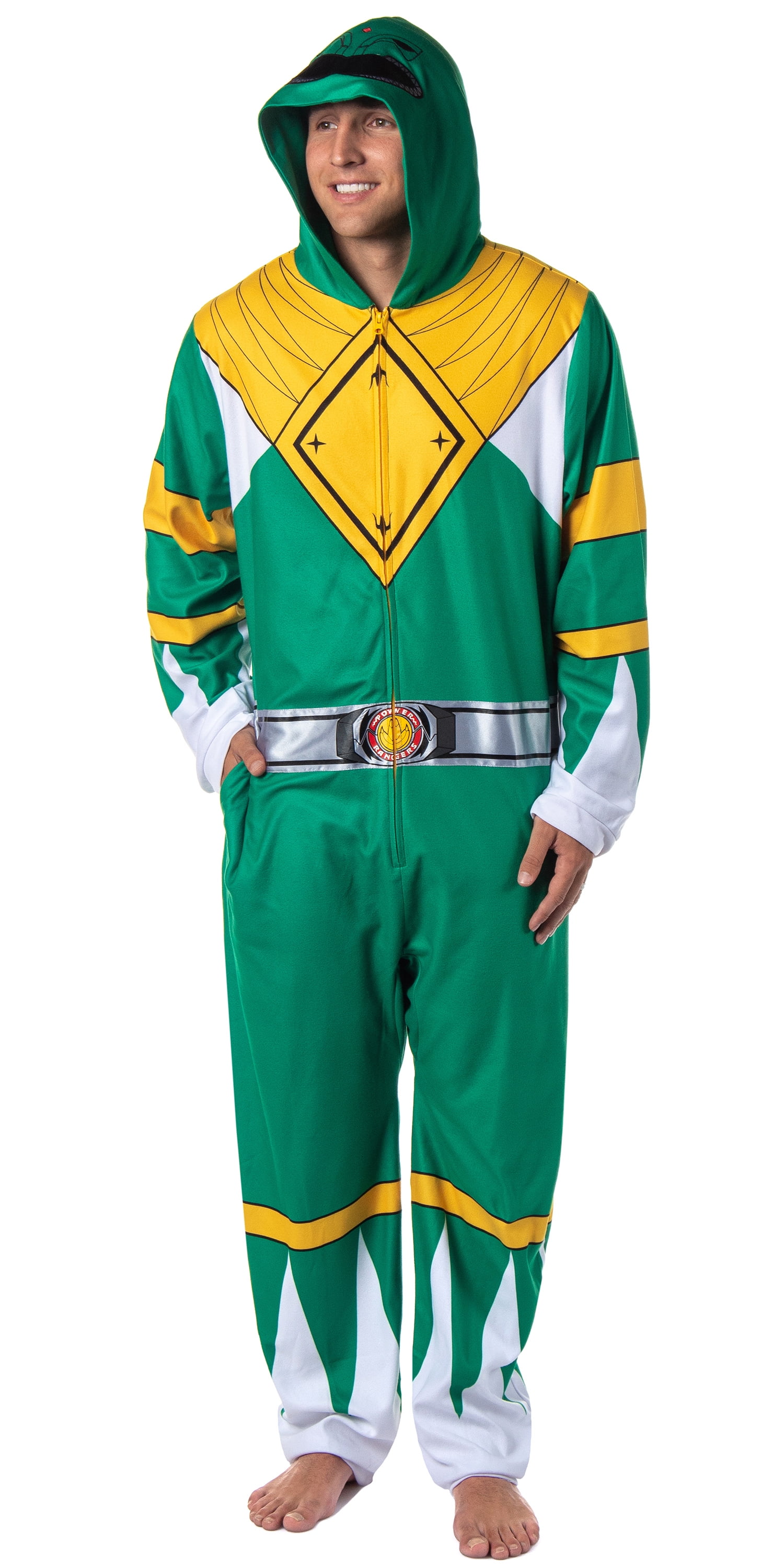 Power Rangers Adult Halloween Costume Union Suit Pajama For Men And ...