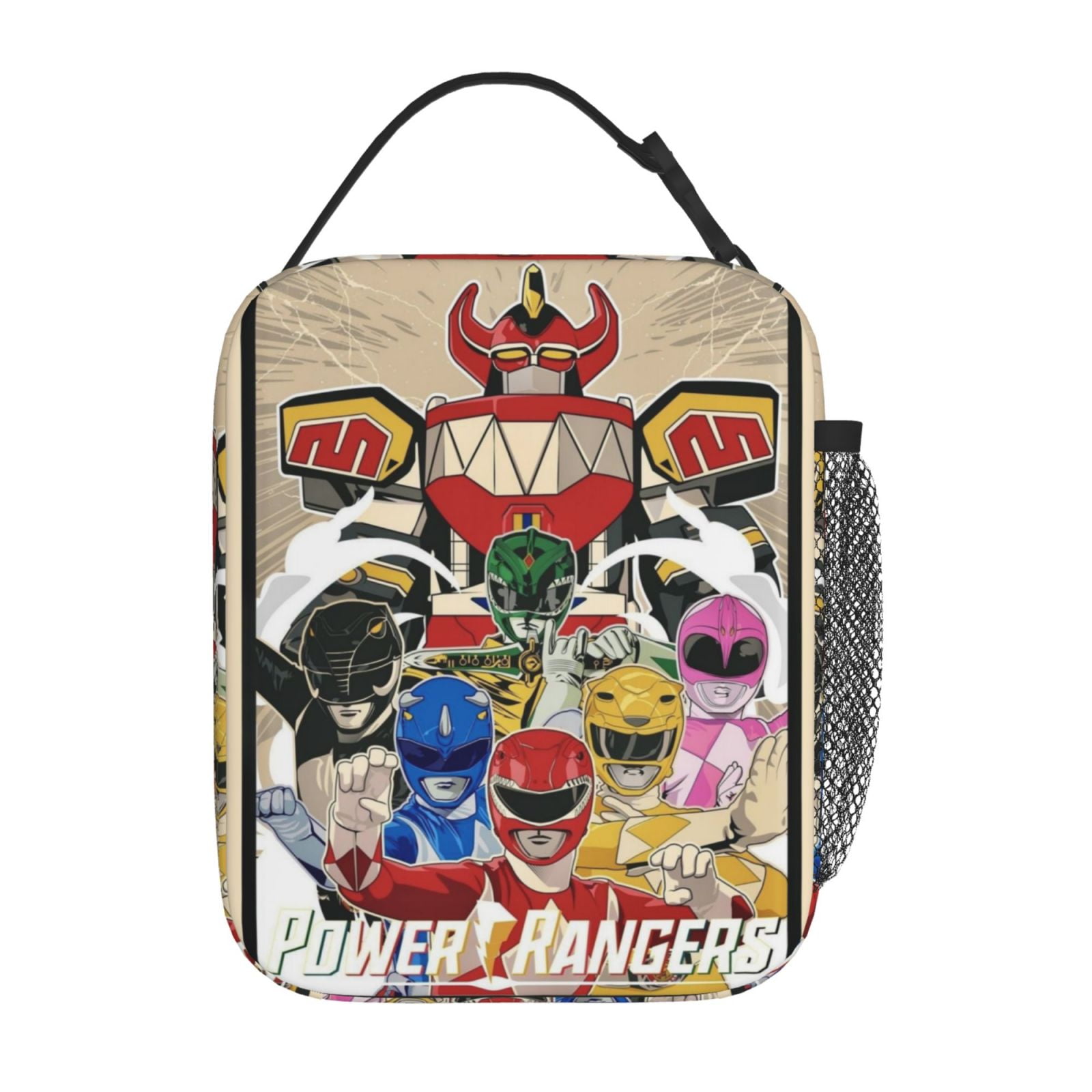 Power Rangers Cute Lunch Bag Insulated Tote Cooler Lunch Box Reusable ...