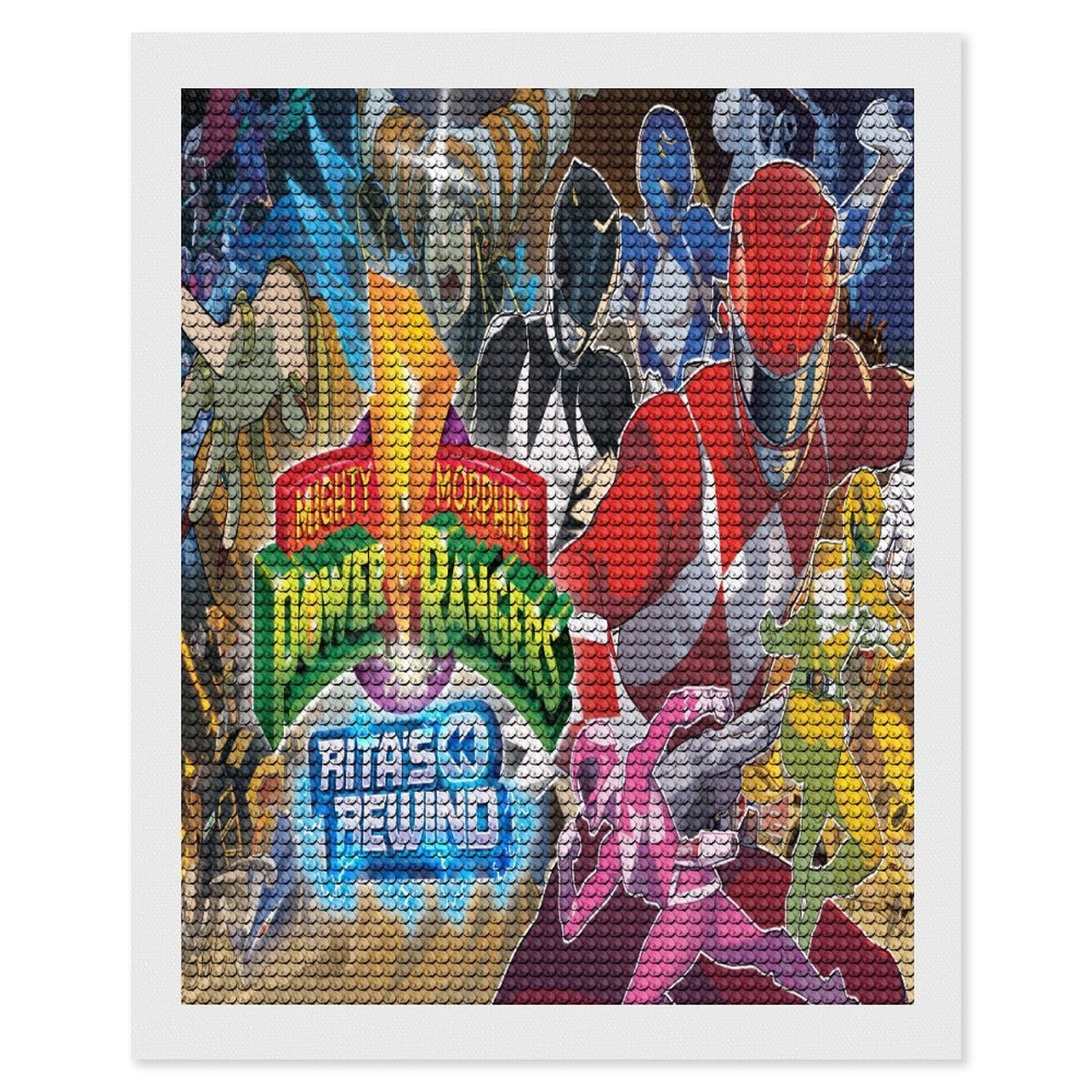 Power Rangers Diamond Art Kits, 5D Diamond Art for Home Wall Art Decor ...
