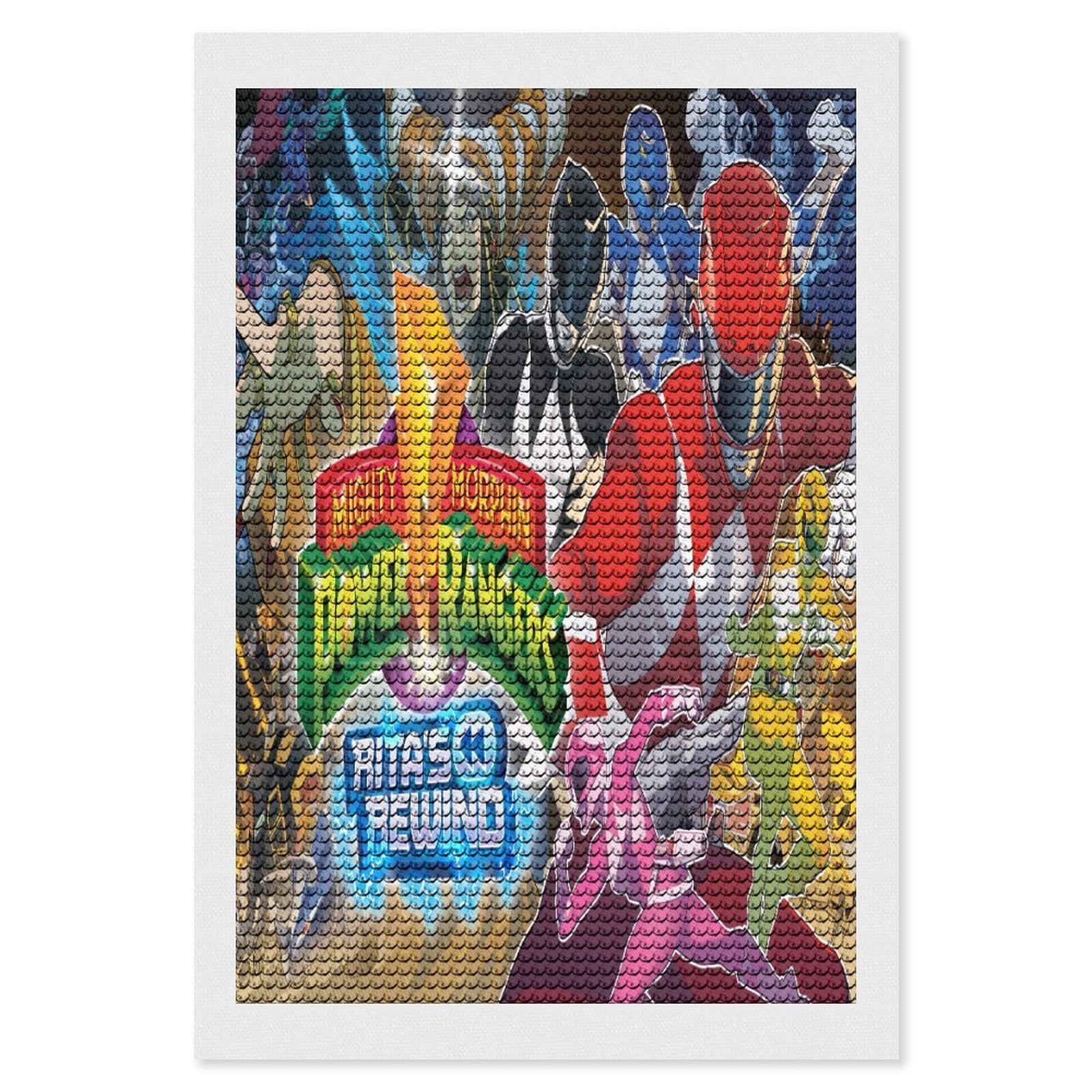 Power Rangers Diamond Art Kits, 5D Diamond Art for Home Wall Art Decor ...
