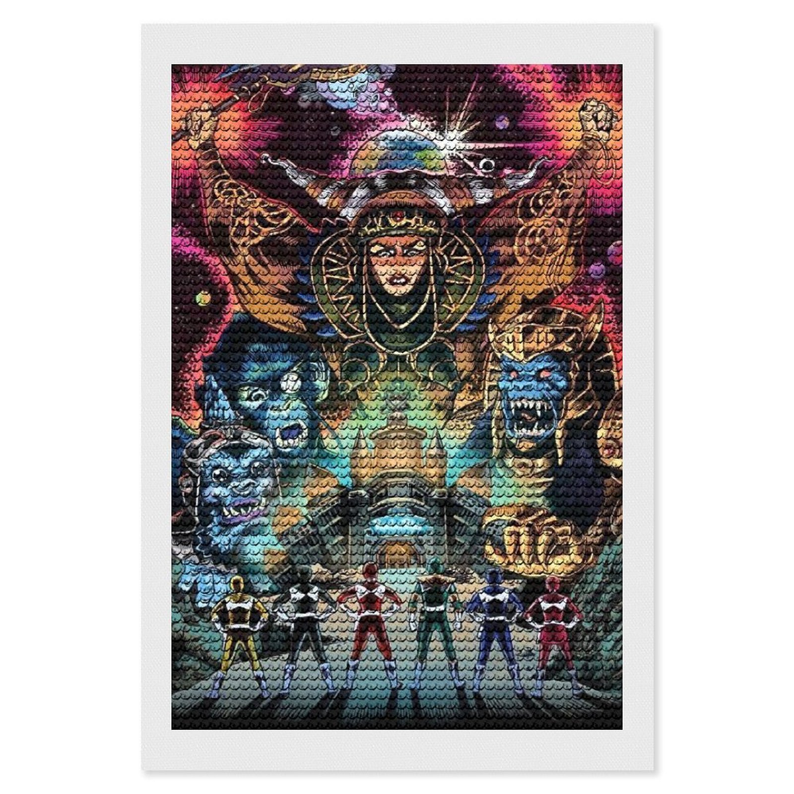 Power Rangers Diamond Art Kits, 5D Diamond Art for Home Wall Art Decor ...