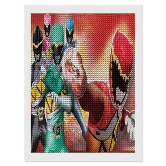 Power Rangers Diamond Art Kits, 5D Diamond Art for Home Wall Art Decor ...