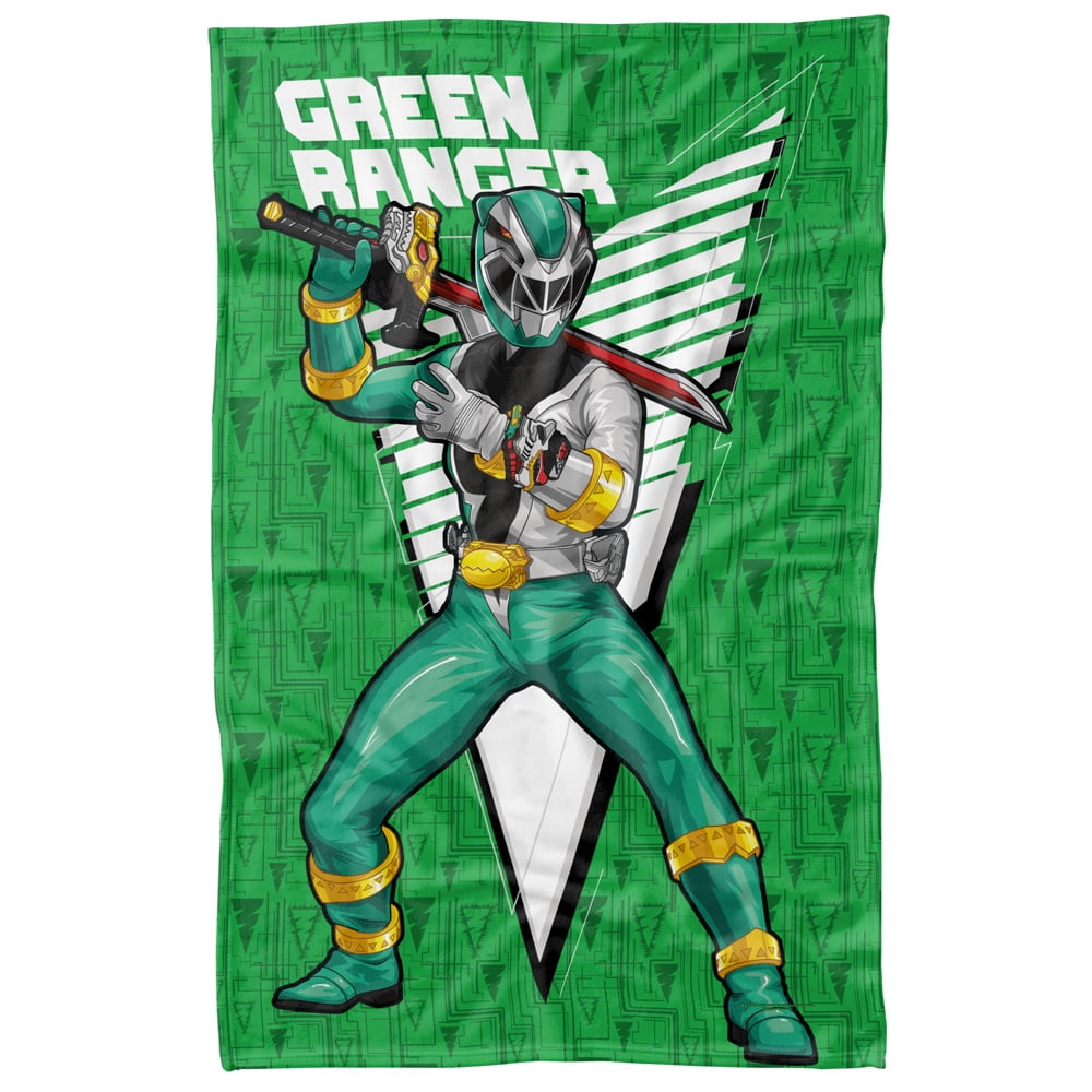 Power Rangers: Dino Fury, 36'x58' Green Ranger Fleece Blanket for ...