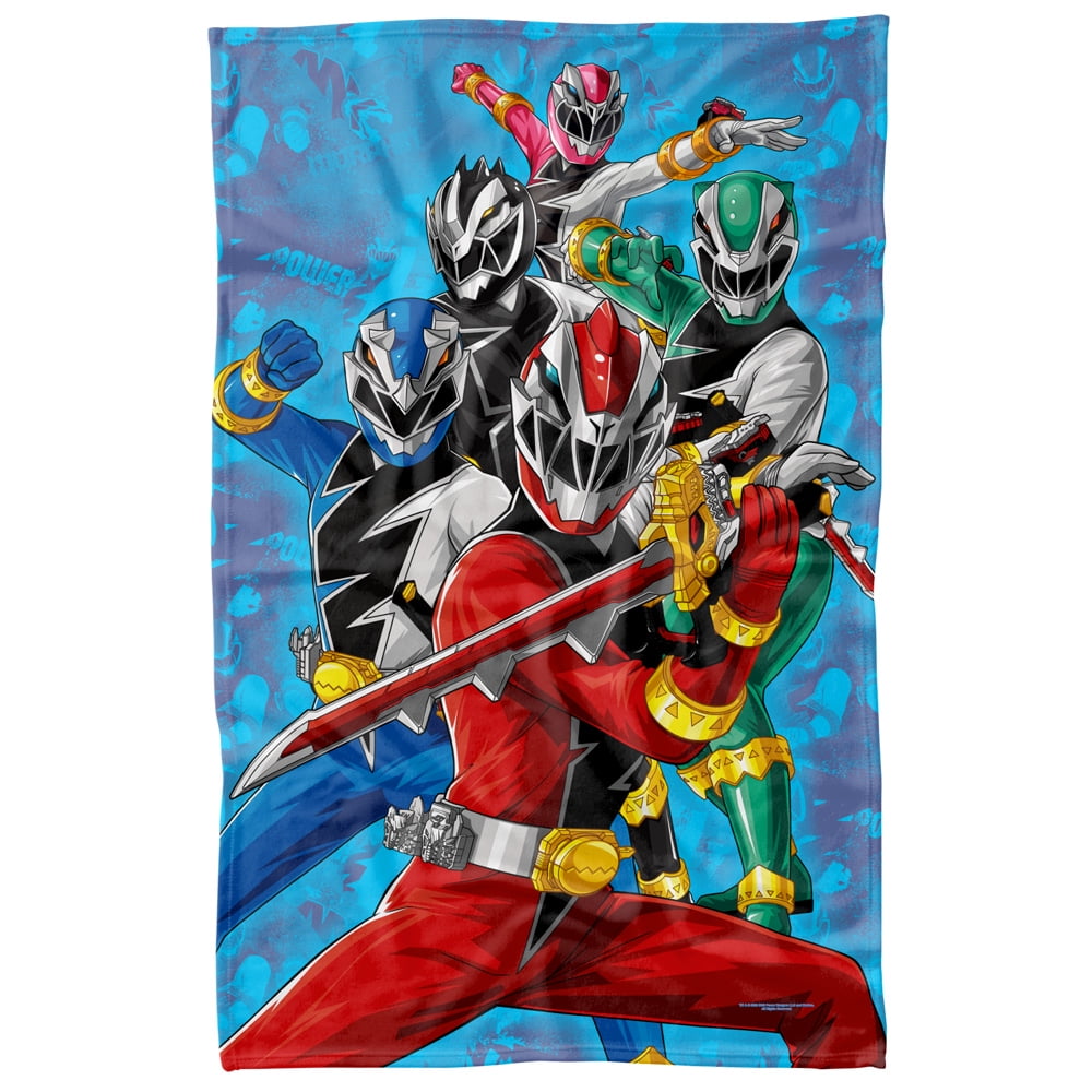 Power Rangers: Dino Fury Blanket, 36'x58' Group Stack Fleece Blanket ...