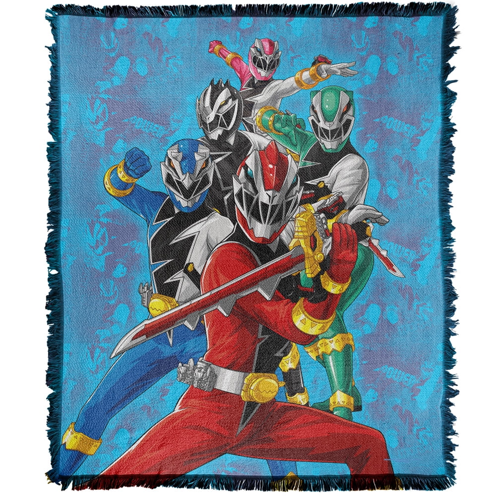Power Rangers: Dino Fury Blanket, 50'x60' Group Stack Woven Tapestry ...