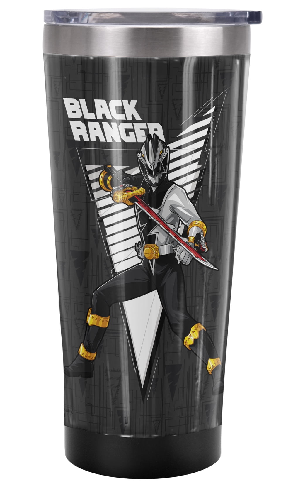 Power Rangers: Dino Fury Official Black Ranger Character 20 oz Travel ...