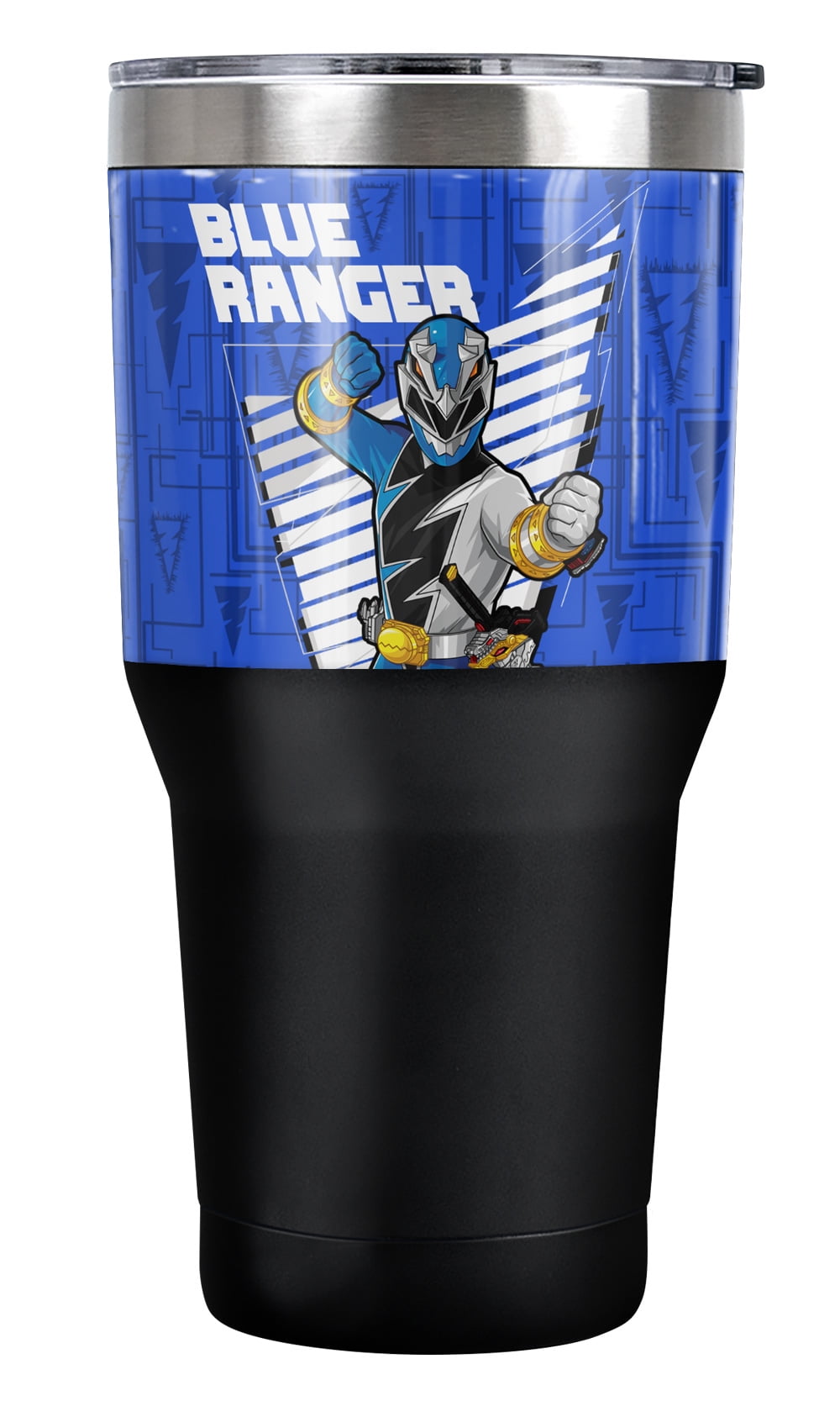 Power Rangers: Dino Fury Official Blue Ranger Character 30 oz Travel ...