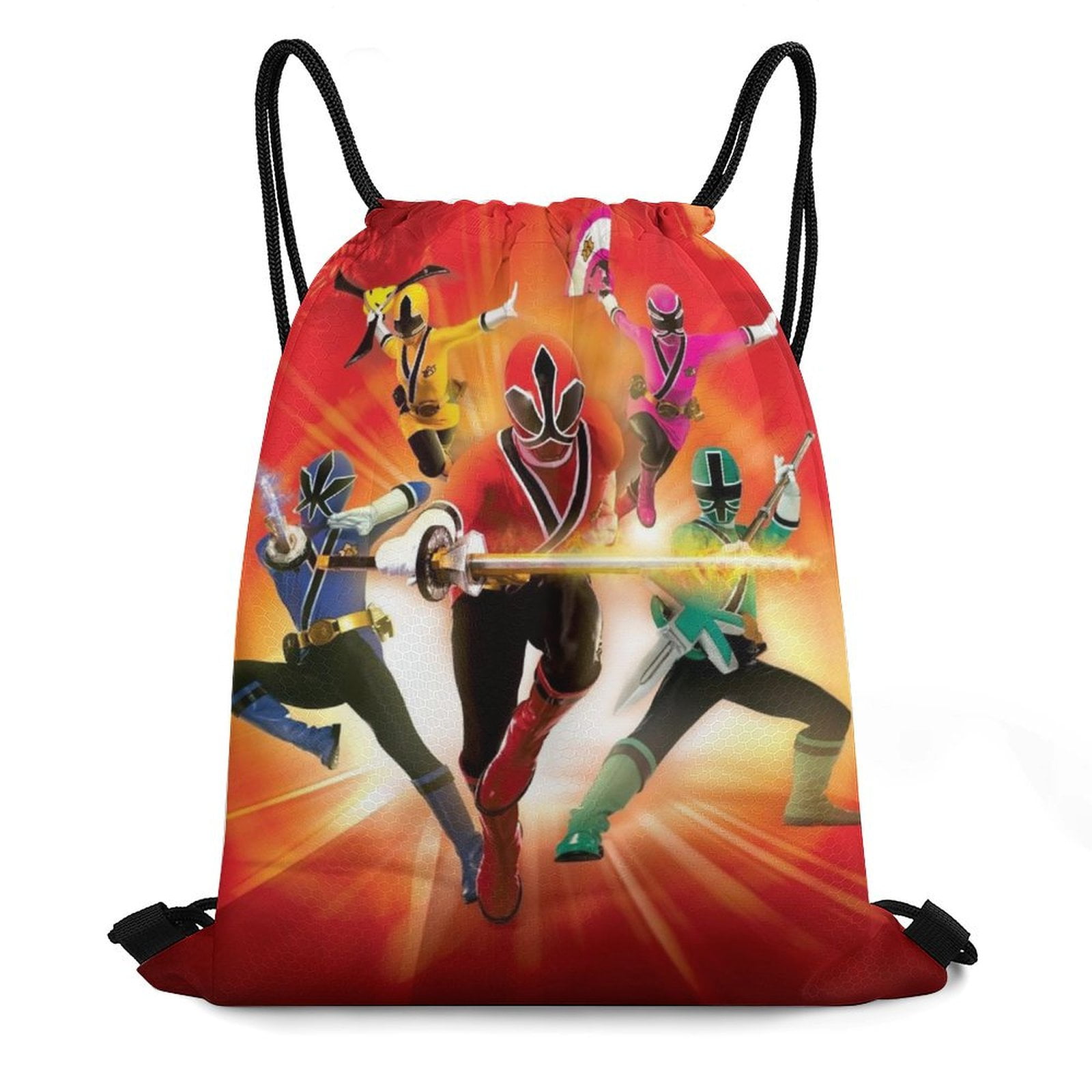 Power Rangers Drawstring Bags Lightweight Shoulder Backpack High Capacity Sport Bag Gym Sack ...