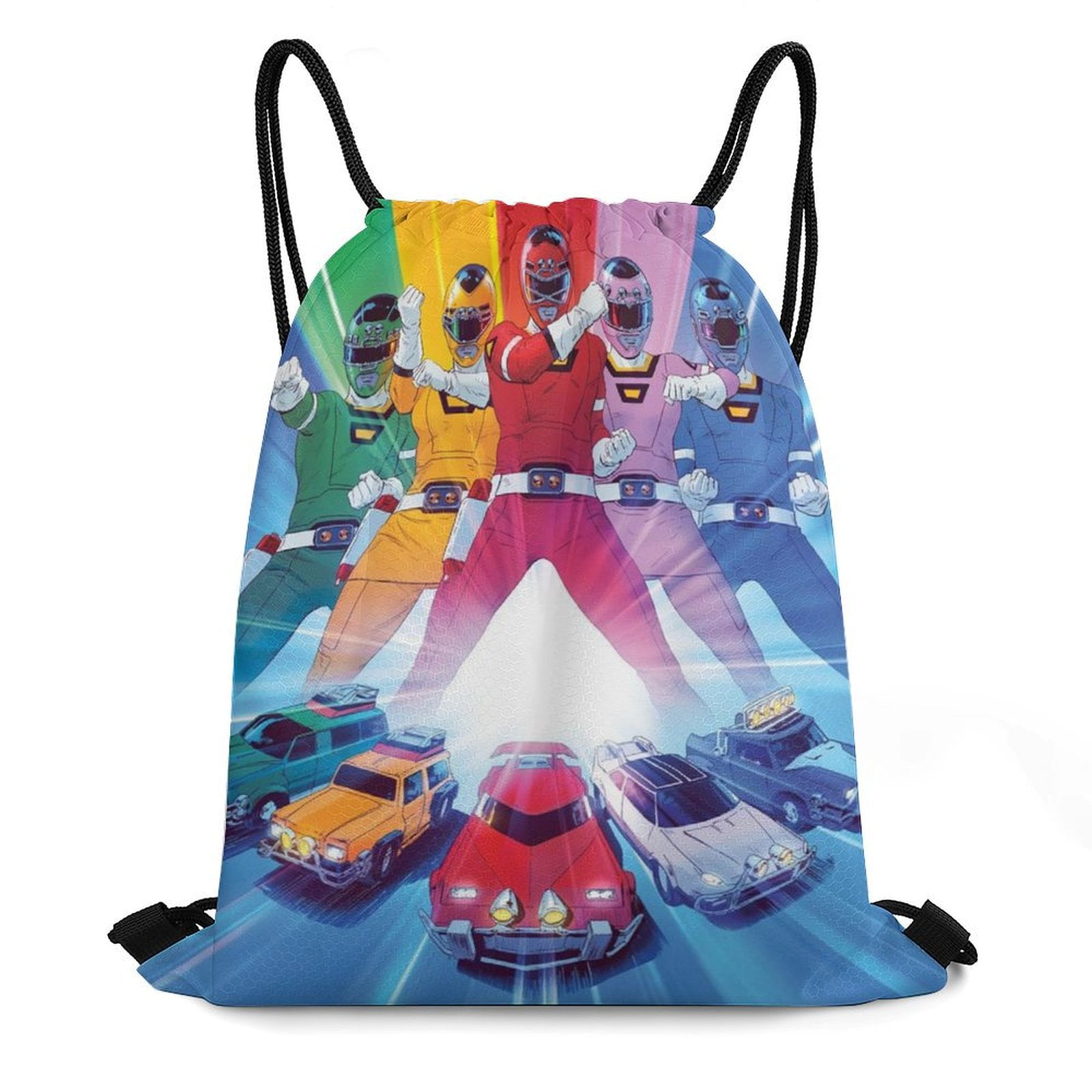 Power Rangers Drawstring Bags Lightweight Shoulder Backpack High Capacity Sport Bag Gym Sack ...