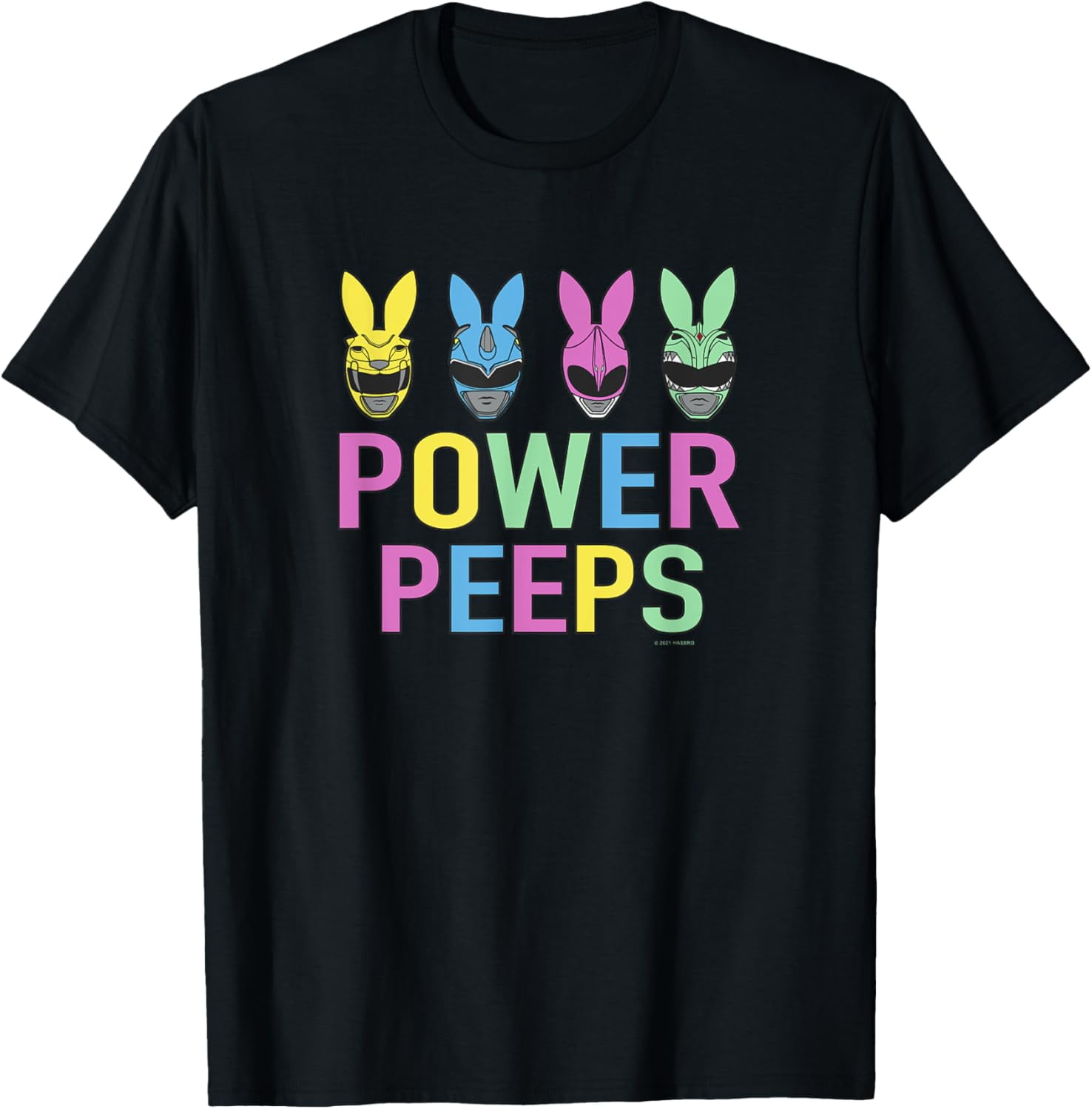 Power Rangers Easter Group Bunny Line Up Power Peeps T-Shirt - Walmart.com