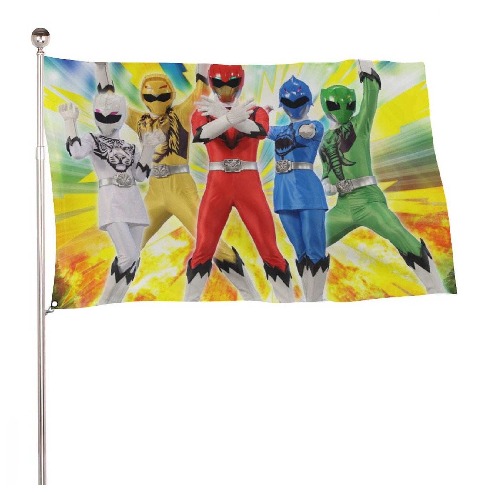 Power Rangers Garden Banner - Double-Sided House Outdoor Flag for Yard ...