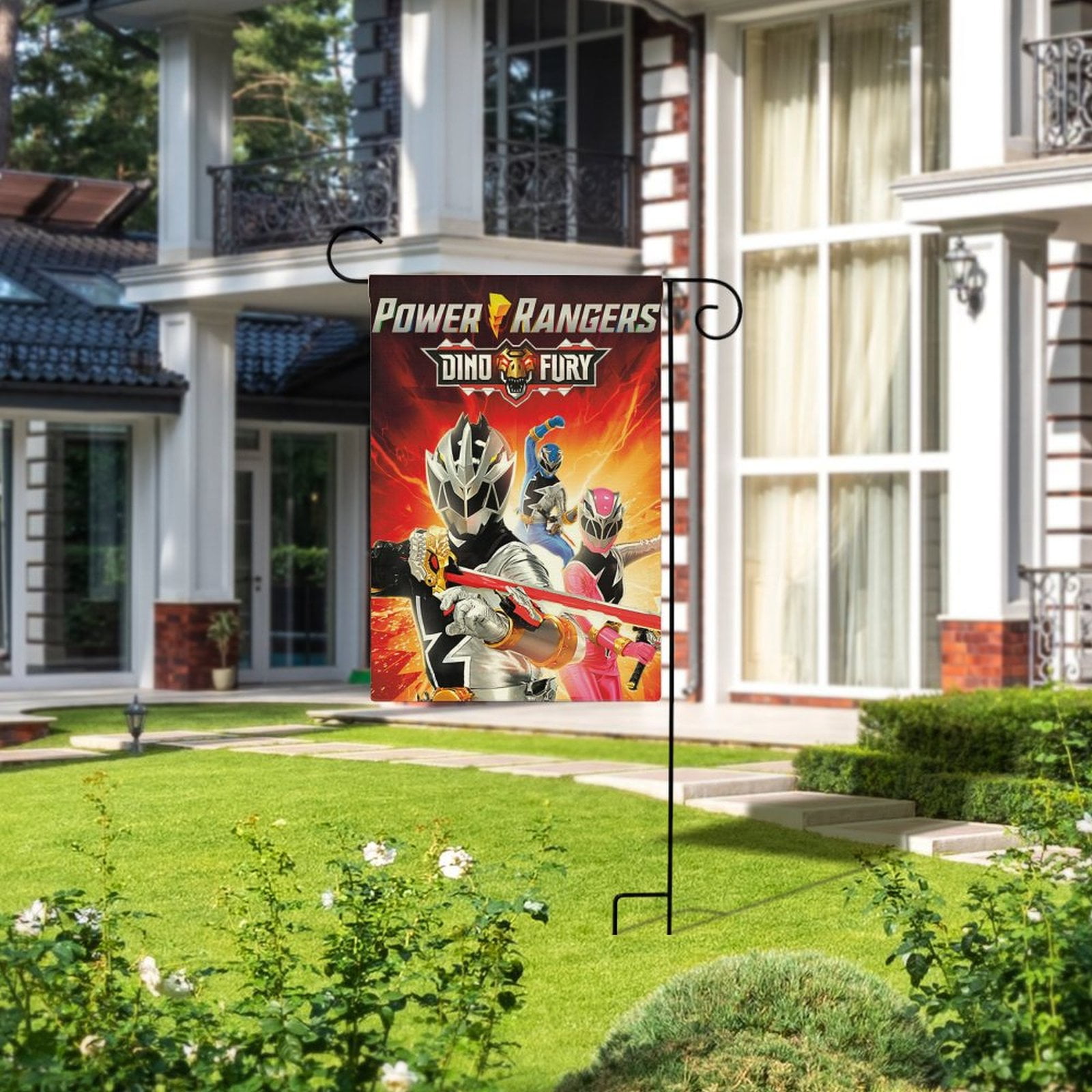 Power Rangers Garden Banner - Double-Sided House Outdoor Flag for Yard ...