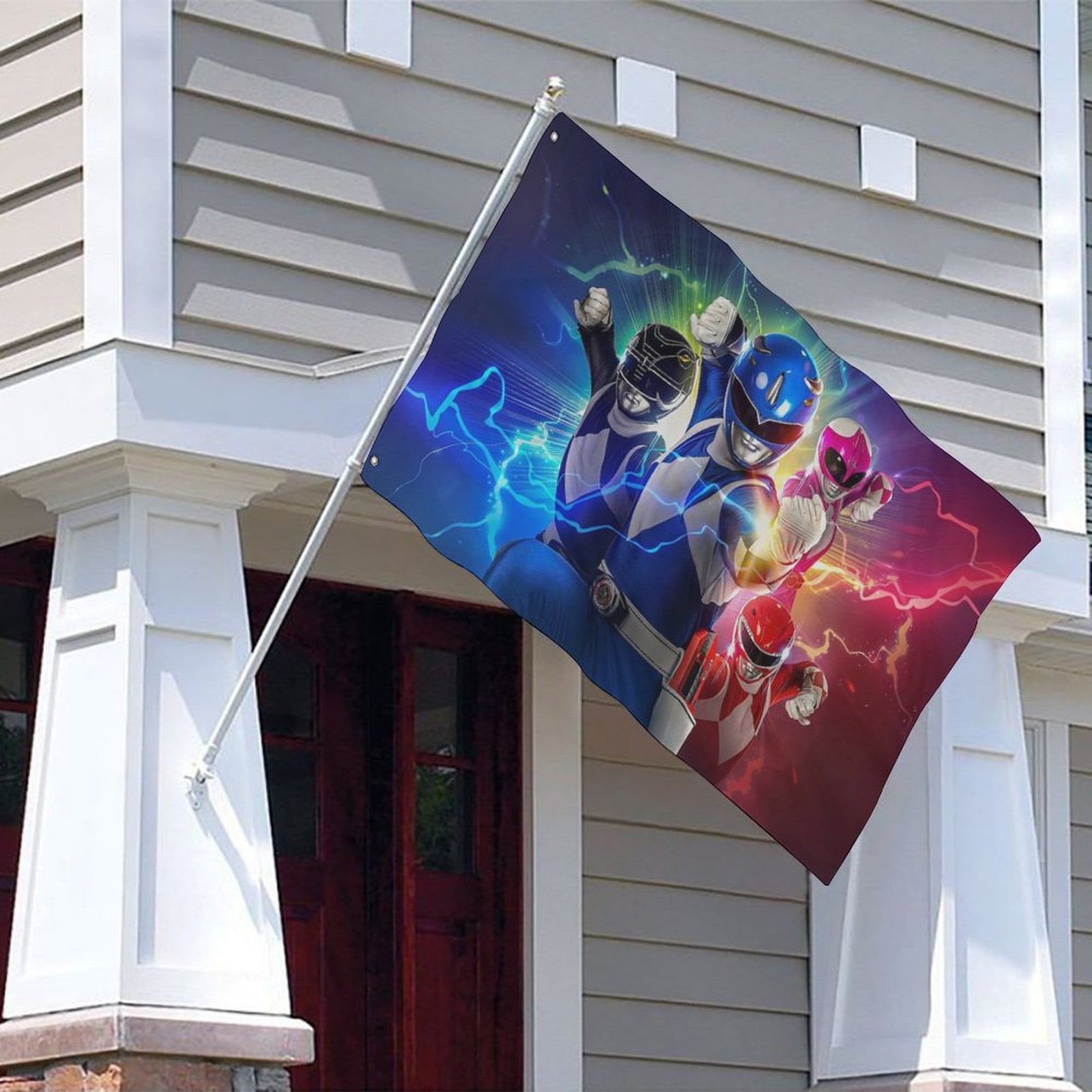 Power Rangers Garden Banner - Double-Sided House Outdoor Flag for Yard ...